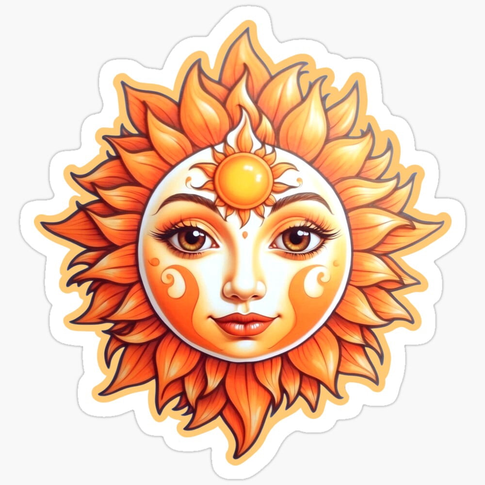 KIRAKIRA boho sun sticker Sticker. Single, trio, or squad — Collect ...