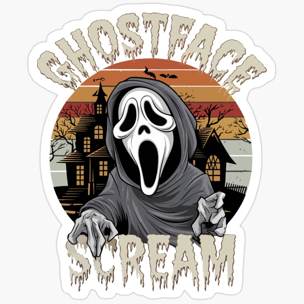 KIRAKIRA ghostface scream Sticker, Decorate laptops, water bottles, and ...