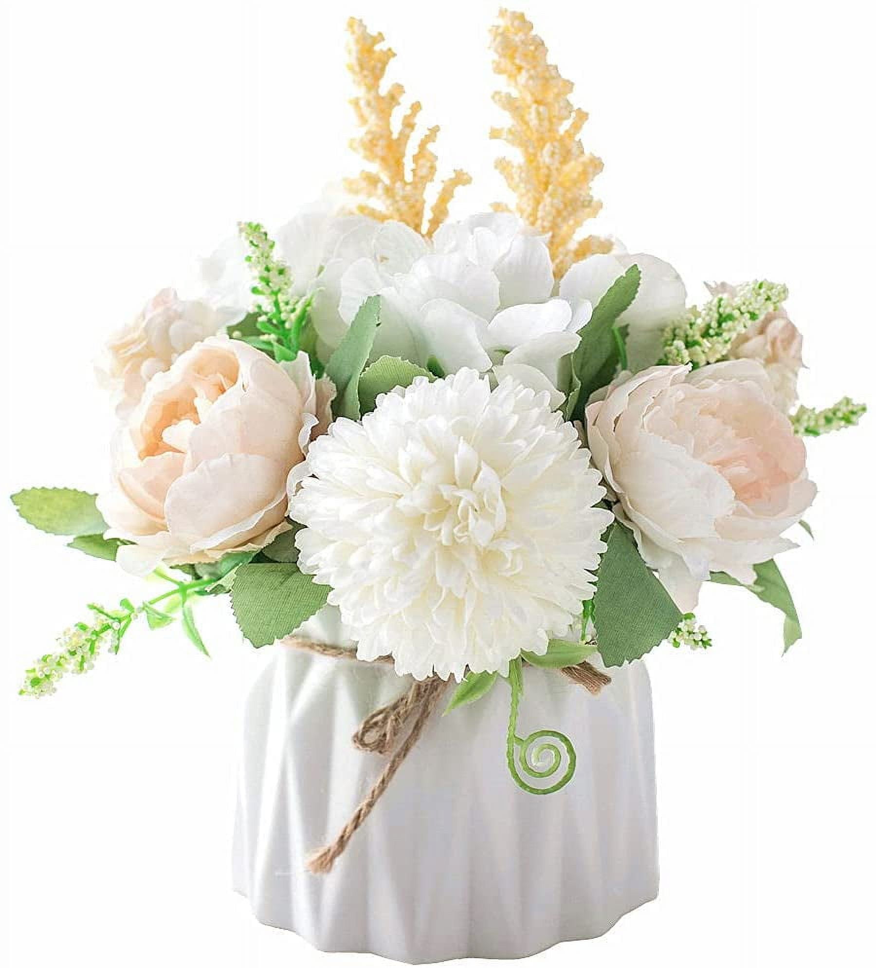KIRIFLY 20cm Artificial Silk White Peonies Wedding Bouquet - Walmart.com