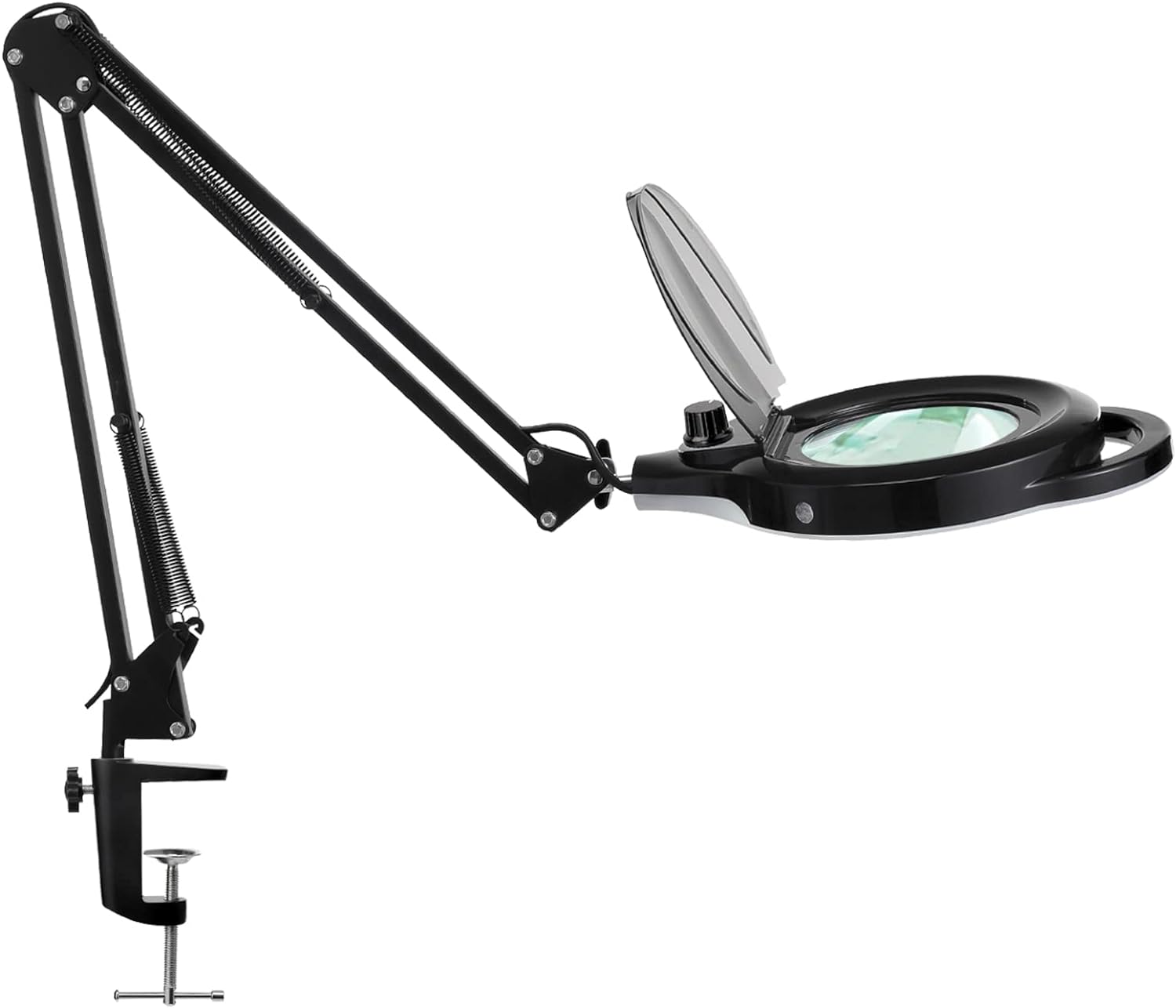 Globe Electric Architect 32" Black Swing-Arm Clamp-On Desk Lamp, LED ...