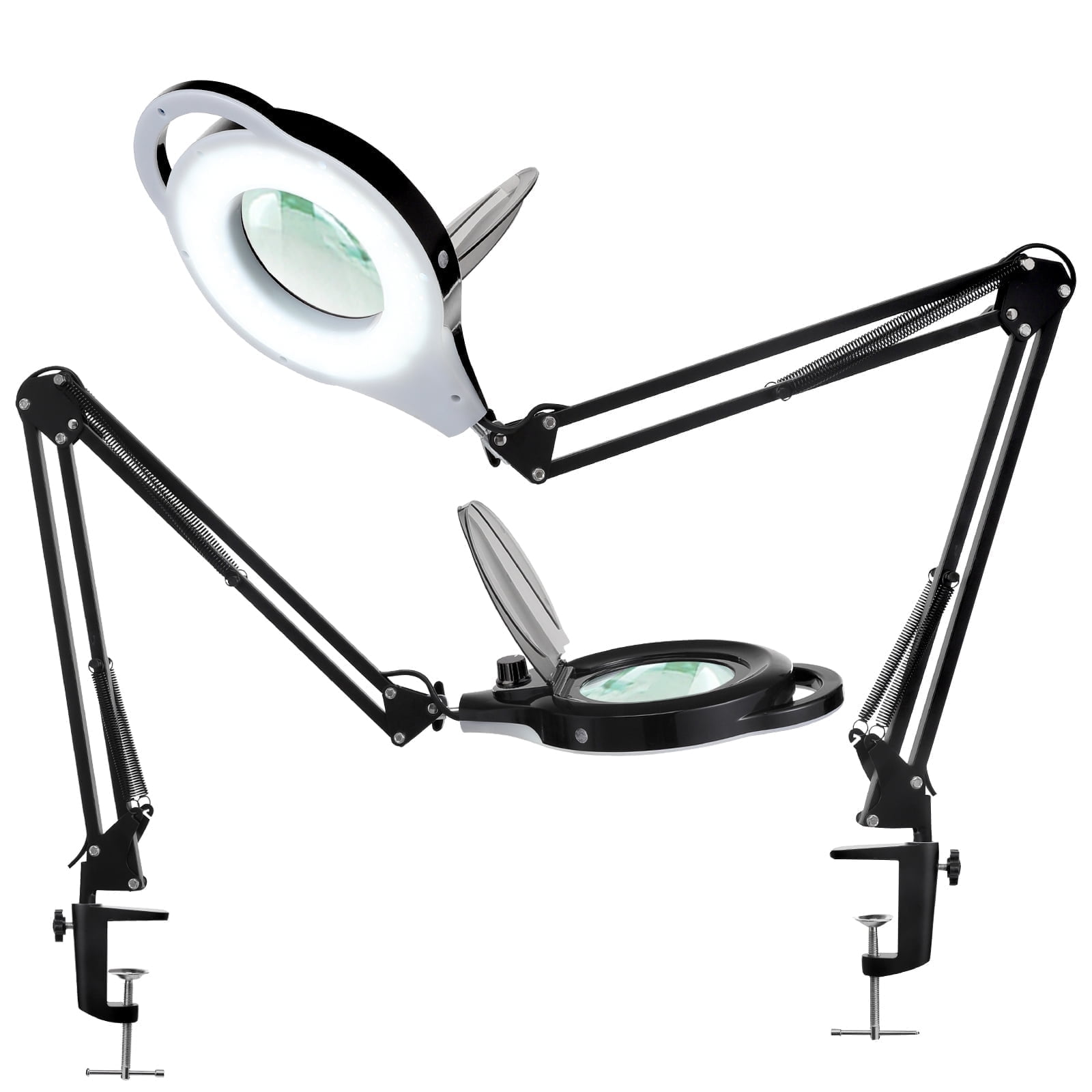 KIRKAS 10X LED Magnifying Desk Lamp, Adjustable, USB Powered, Real ...