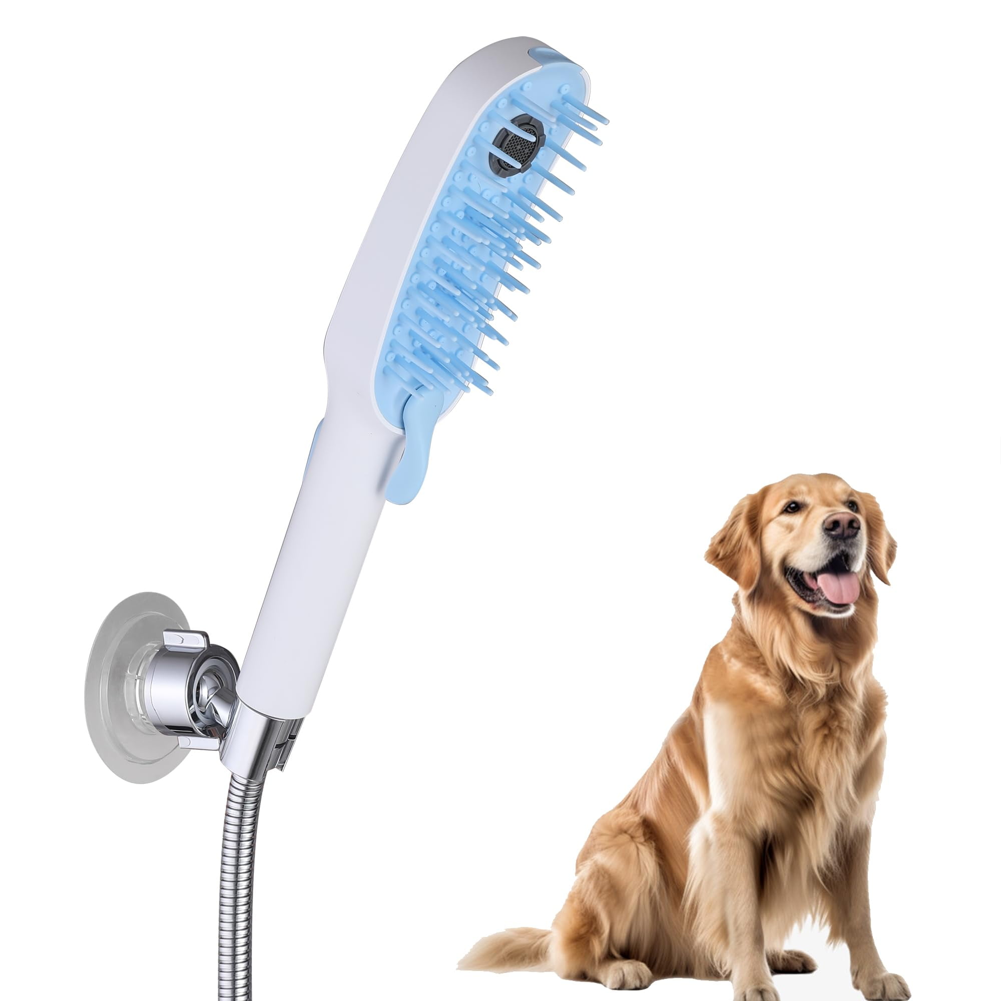 KIRLYSTONE Dog Shower Attachment, TSF6 Dog Shower Washing Wand with 4 ...