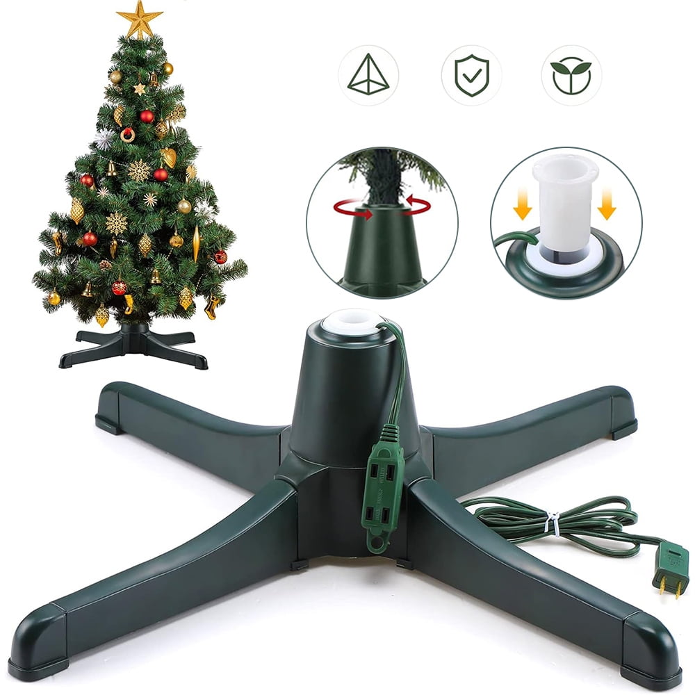 KISPATTI Rotating Christmas Tree Stand, 360-Degree Rotating Adjustable ...