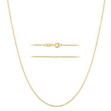 Stainless Steel/Orange-Coated 7-Strand Cable 16" Chain with 14K White ...