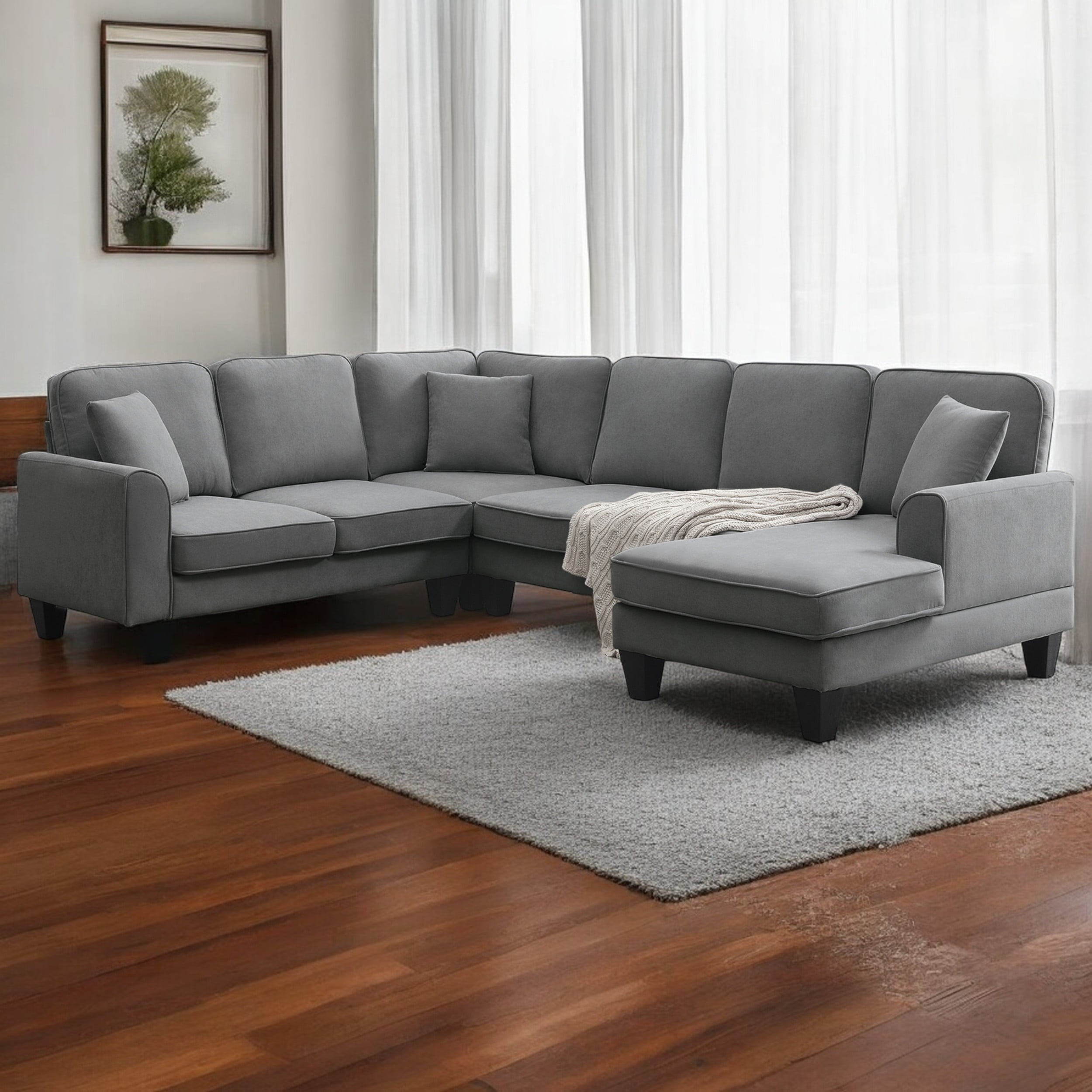 KISRAIS 108" Wide Modular Couches and Sectional Sofas, 7 Seat U Shaped ...