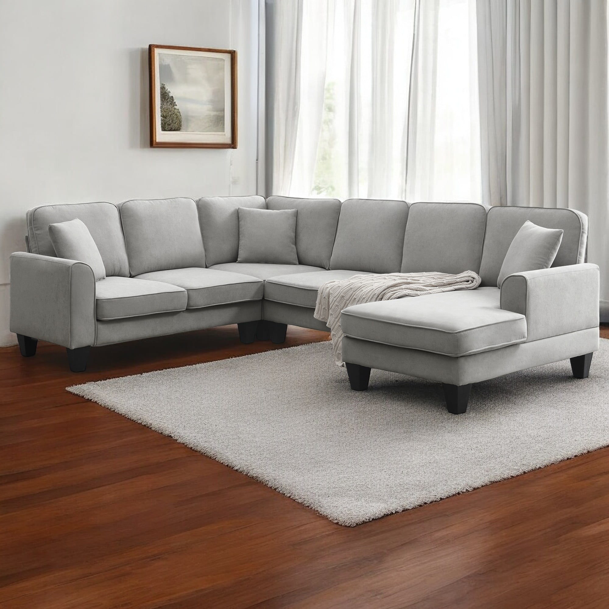 KISRAIS 108" Wide Modular Couches and Sectional Sofas, 7 Seat U Shaped ...