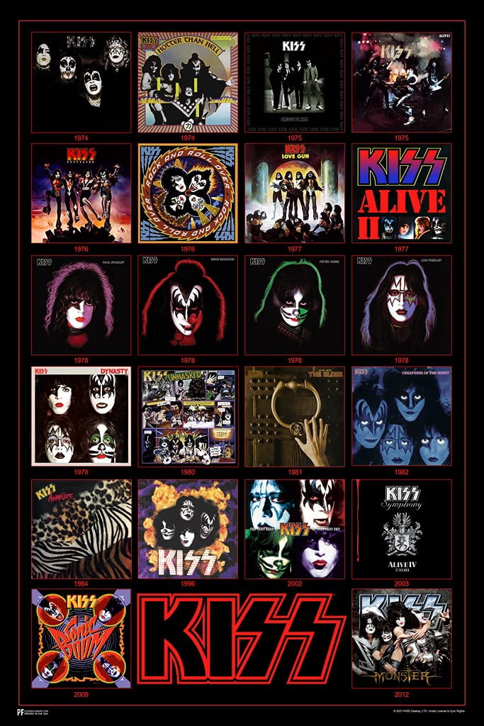 KISS Album Cover Posters Wall Decor Rock Retro Vintage Decor Heavy ...