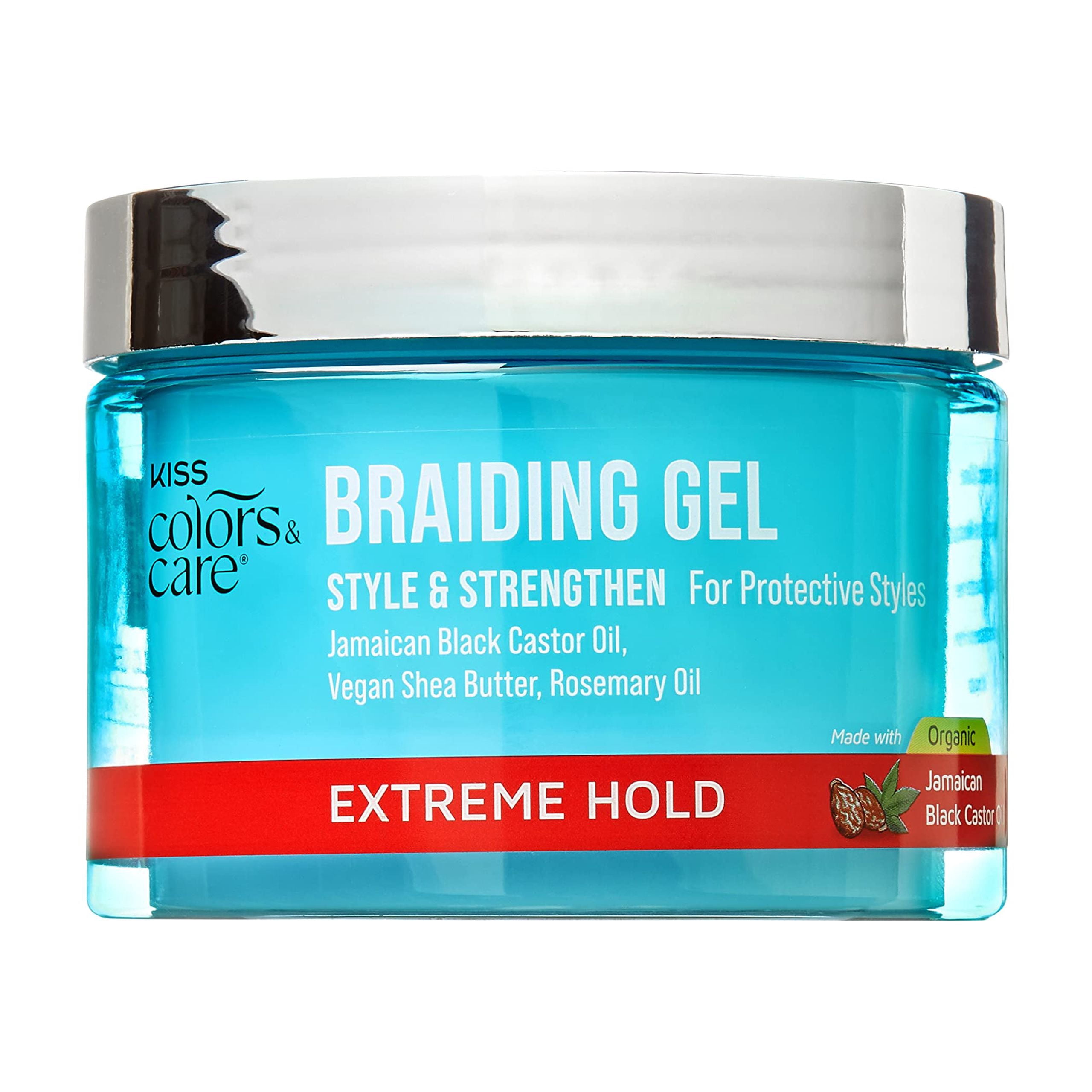 KISS COLORS & CARE Braid Gel Extreme Hold, 6 oz -Nourishing, Adds Shine ...