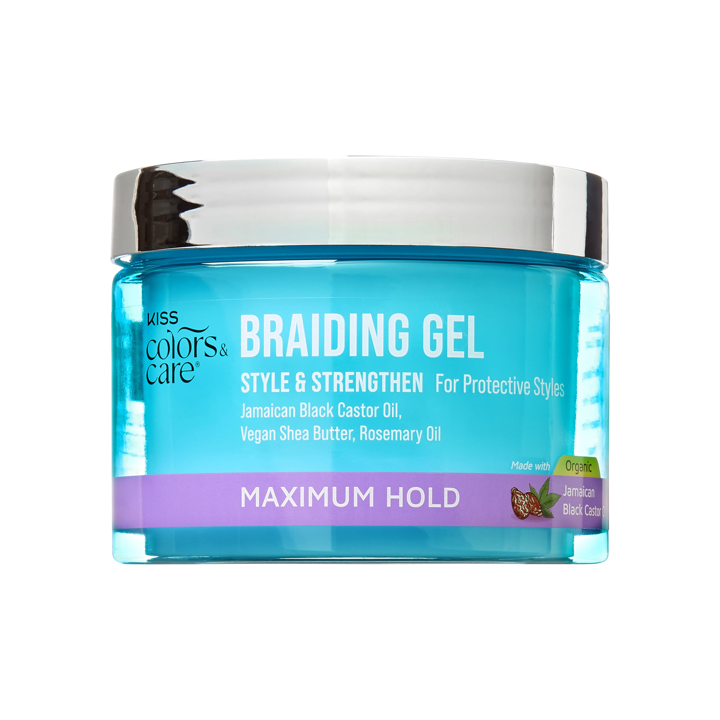KISS Colors & Care Braiding Hair Gel, Level 7 Maximum Hold, 6 oz ...