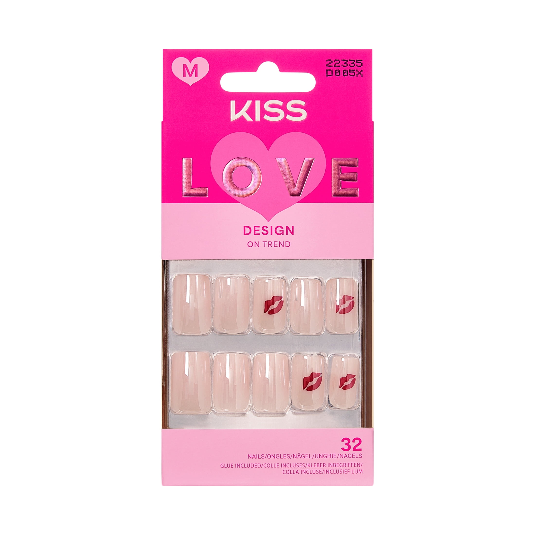 KISS LOVE Valentine’s Day Press On Nails, 'Season of Love', Medium ...