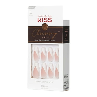 KISS - 100 NAILS WHITE TIP - Walmart.com