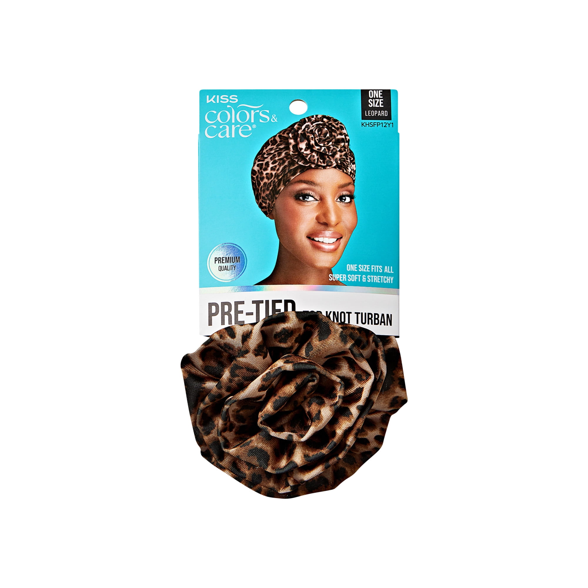 KISS Colors & Care Pre-Tied Top Knot Turban, Unisex, One Size Fits All ...