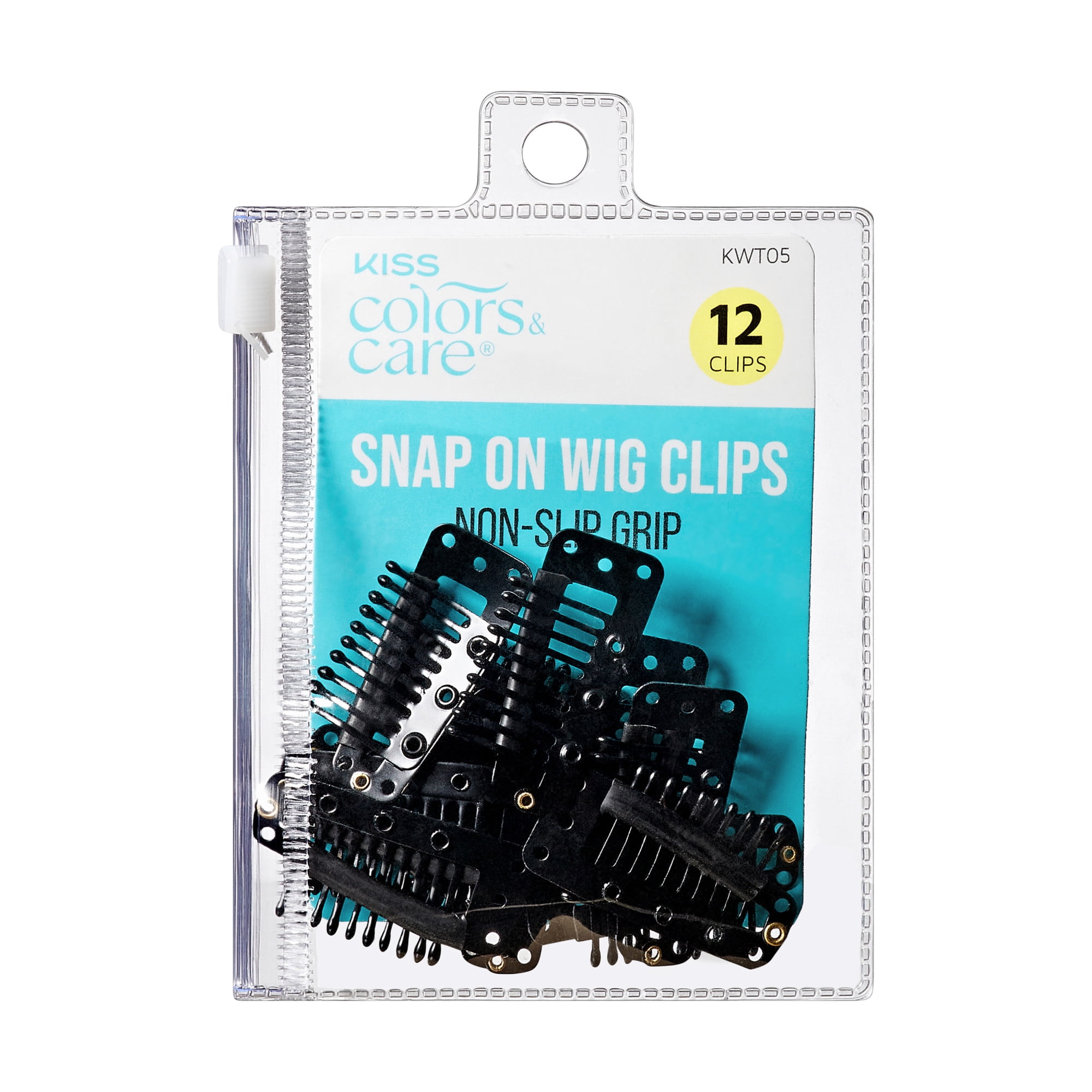 Kiss Colors & Care Stainless Steel Non-Slip Snap-On Wig Clips, Silver ...