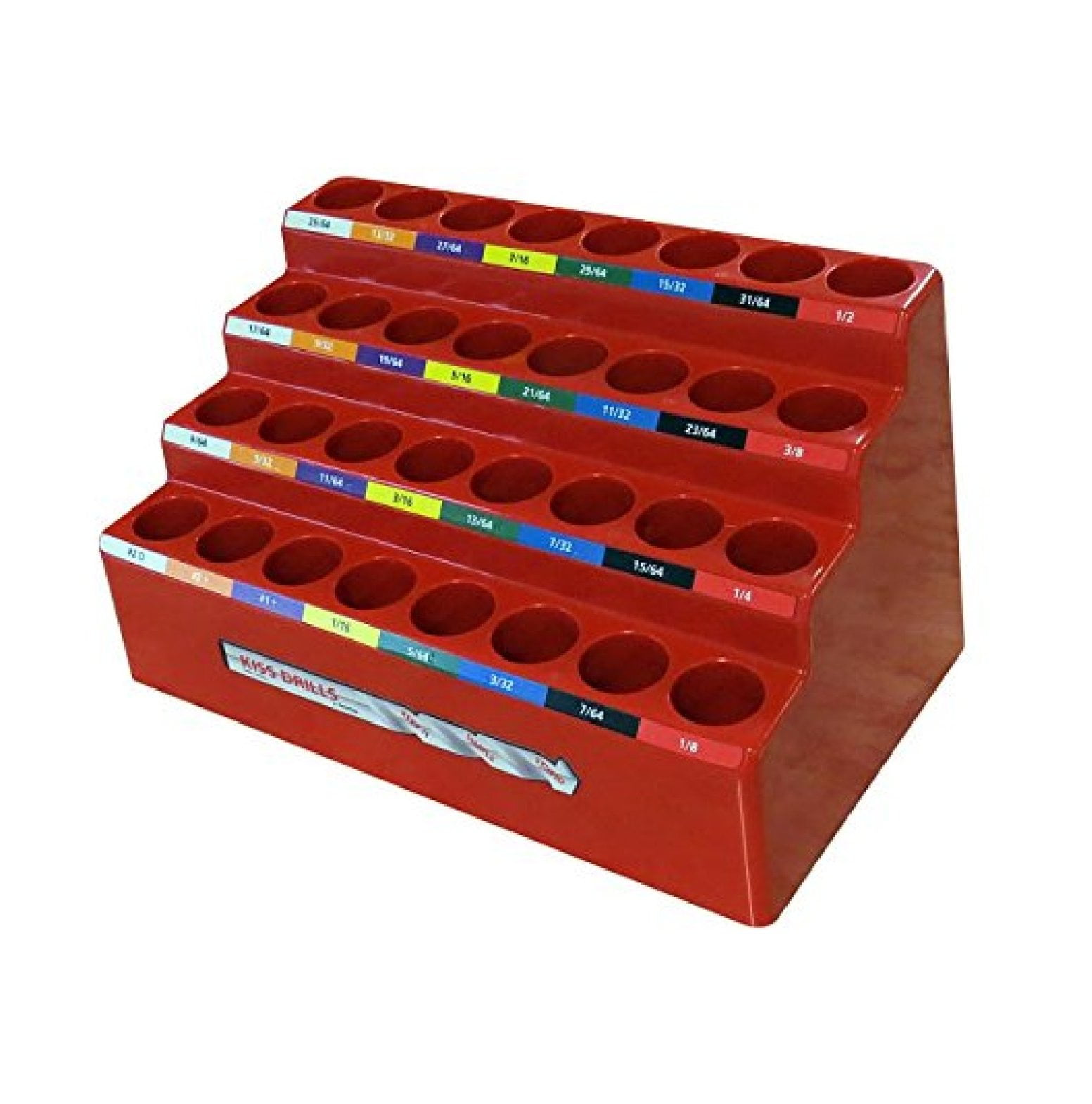 KISS DB Index 1/16-inch - 1/2-inch Color-Coded 32 Drill Bit Slot Index ...