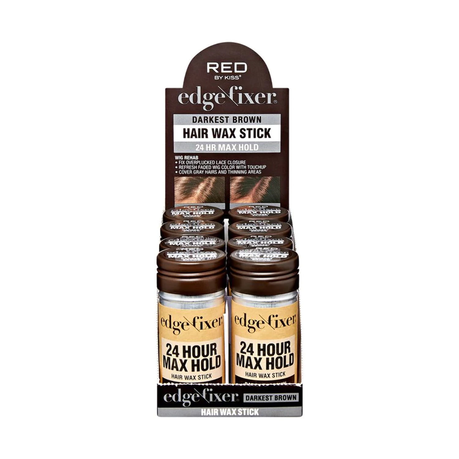 KISS - EDGE FIXER WAX STICK DARKEST BROWN - Walmart.com