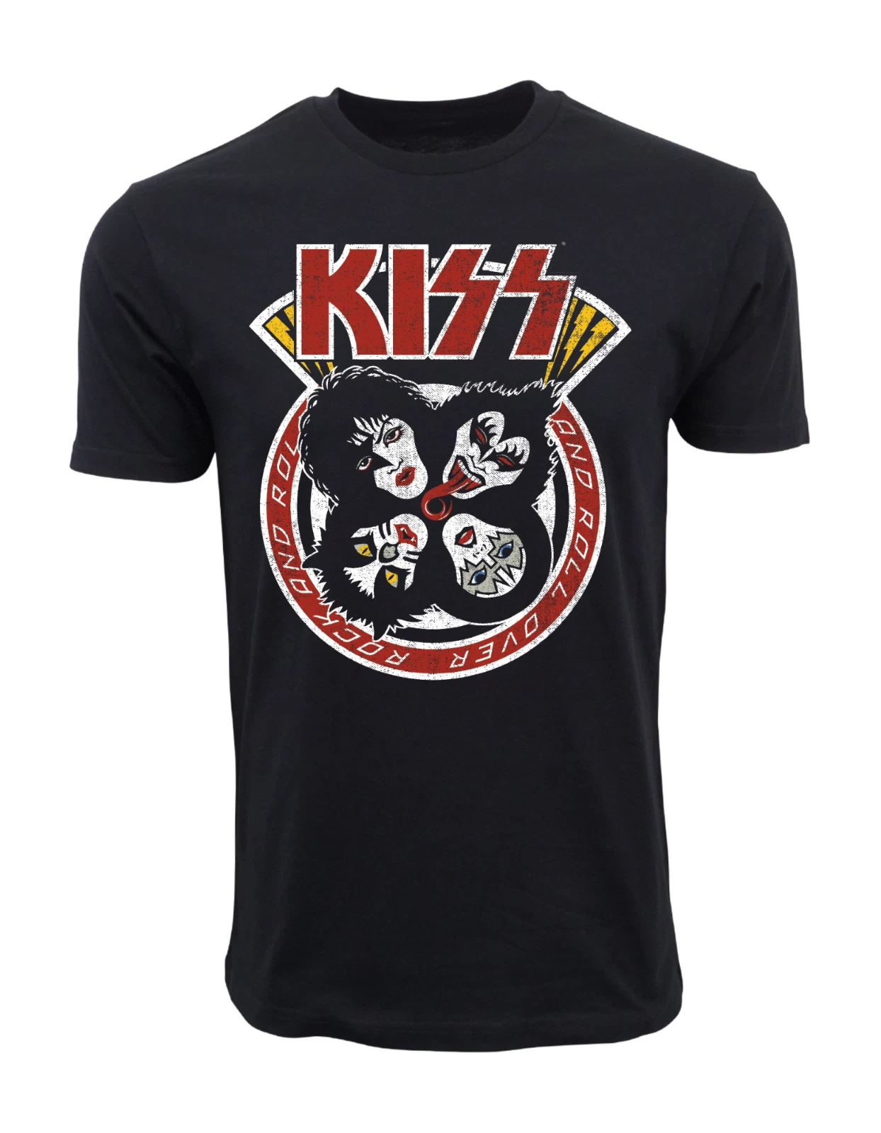 KISS FACE BAND Shirt, ROCK AND ROLL AMERICA Band Tee - Walmart.com