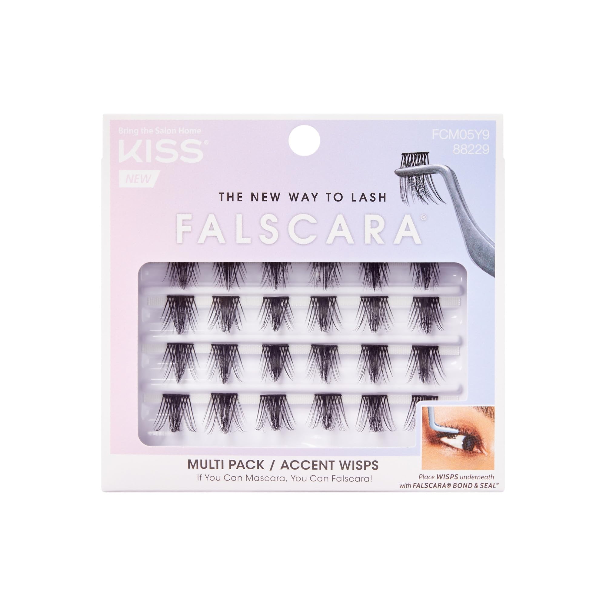 KISS FALSCARA False Eyelashes IFF17 WISPS Multipack, Accent, DIY, Ultra ...