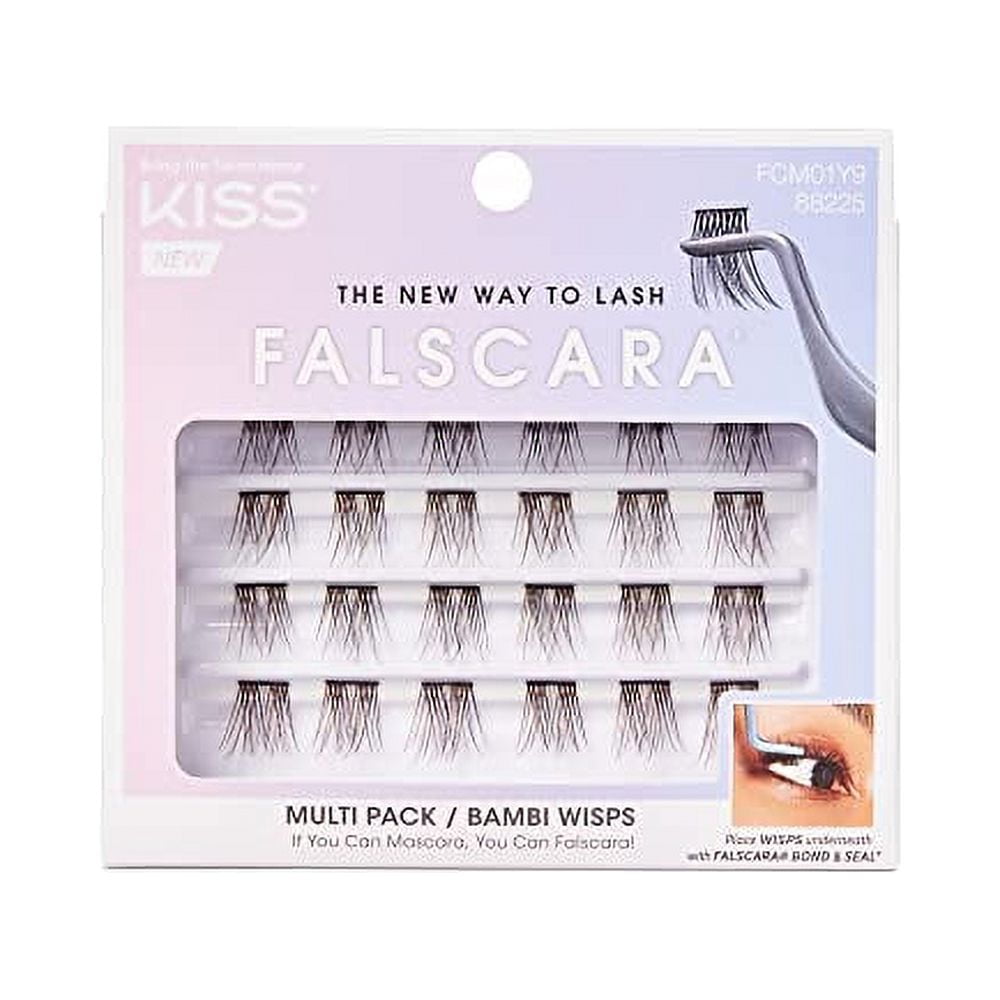 KISS FALSCARA False Eyelashes WISPS Multipack, Bambi, DIY, Natural ...