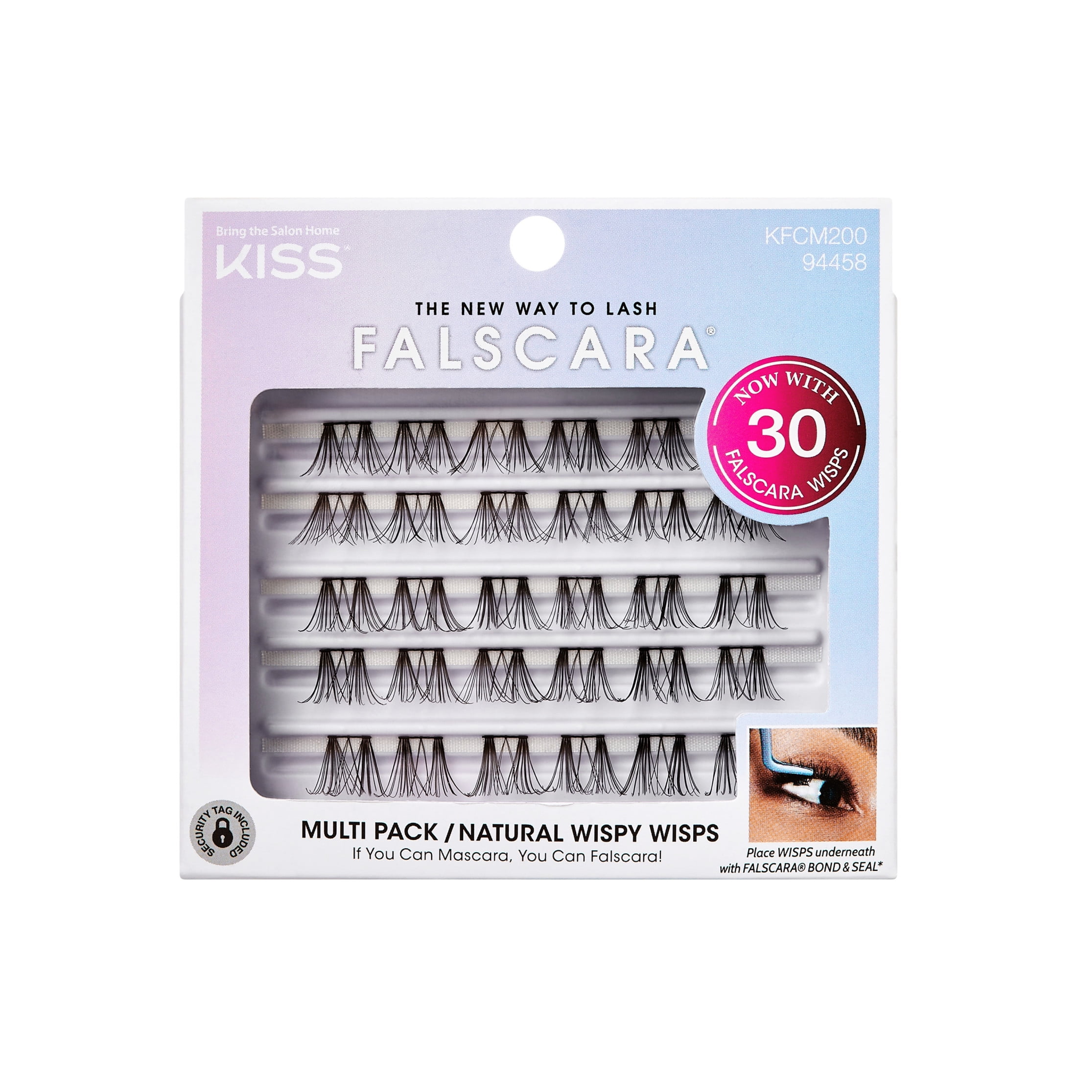 KISS Falscara Multipack, Lash Extension Kit, Natural Wispy Wisps, 10mm ...