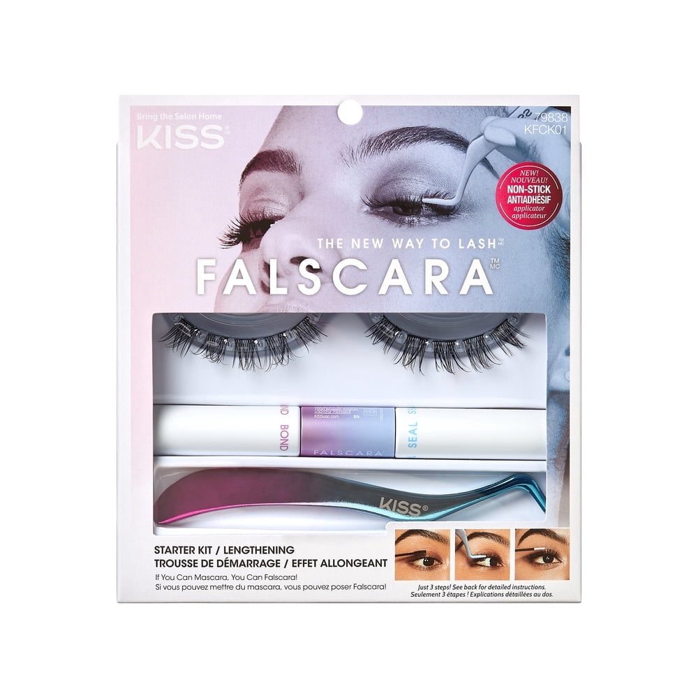KISS Falscara DIY Lash Extension Starter Kit: Reusable Clusters, Super ...