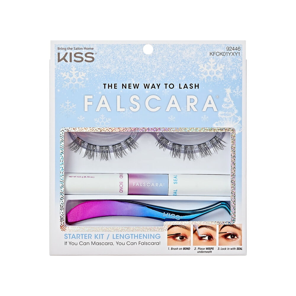 KISS Falscara Holiday DIY Eyelash Extensions Starter Kit, Lengthening ...