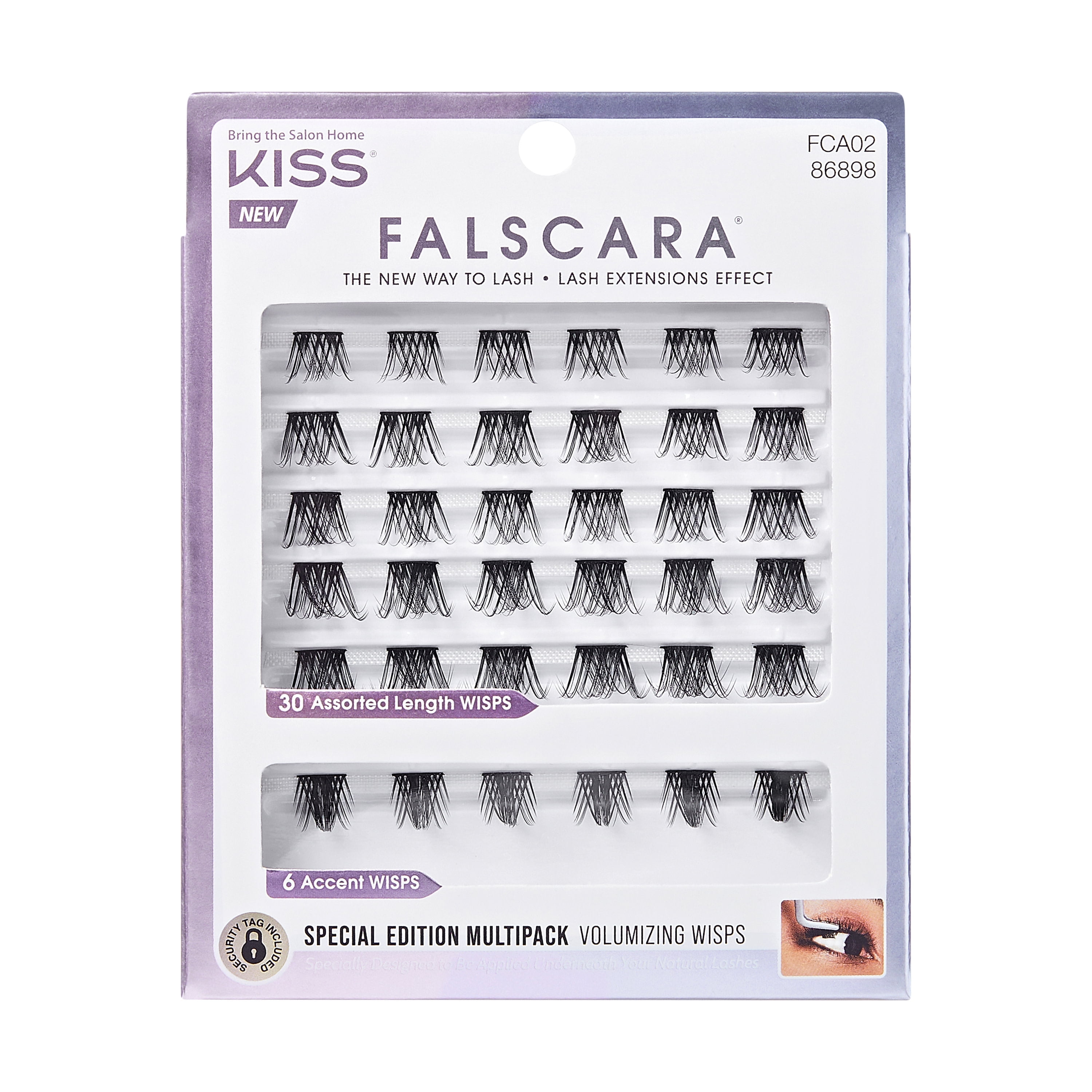 KISS Falscara Multipack, Lash Clusters, Volumizing Wisps, 10mm-12mm ...