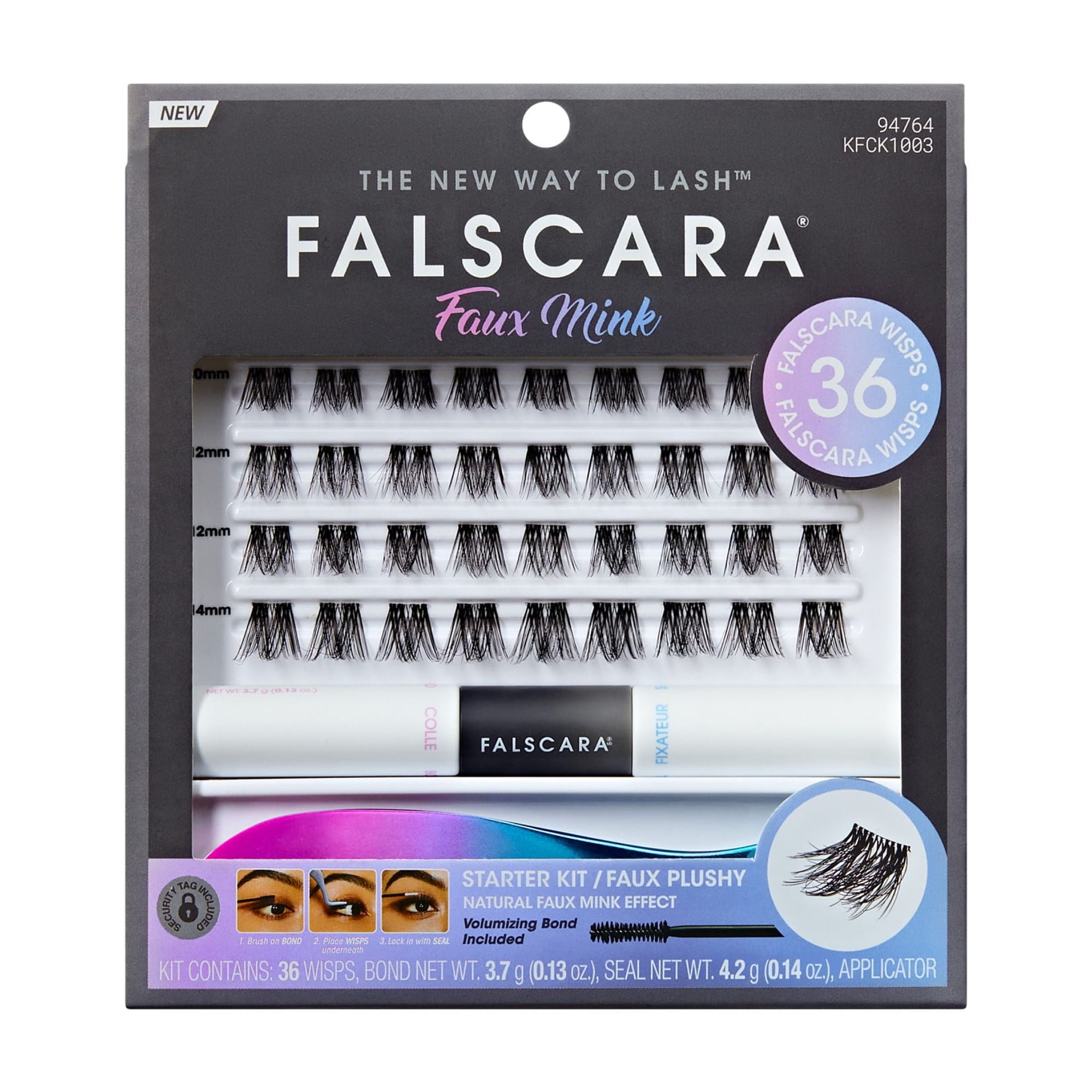 KISS Falscara Strarter Kit, Lash Extension Kit, Faux Mink Wisps ...