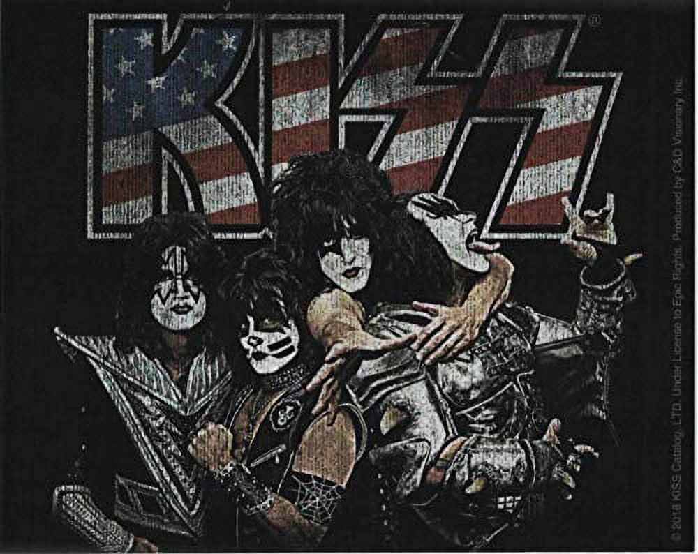 KISS, Flag Band Logo STICKER - Officially Licensed Original Artwork ...