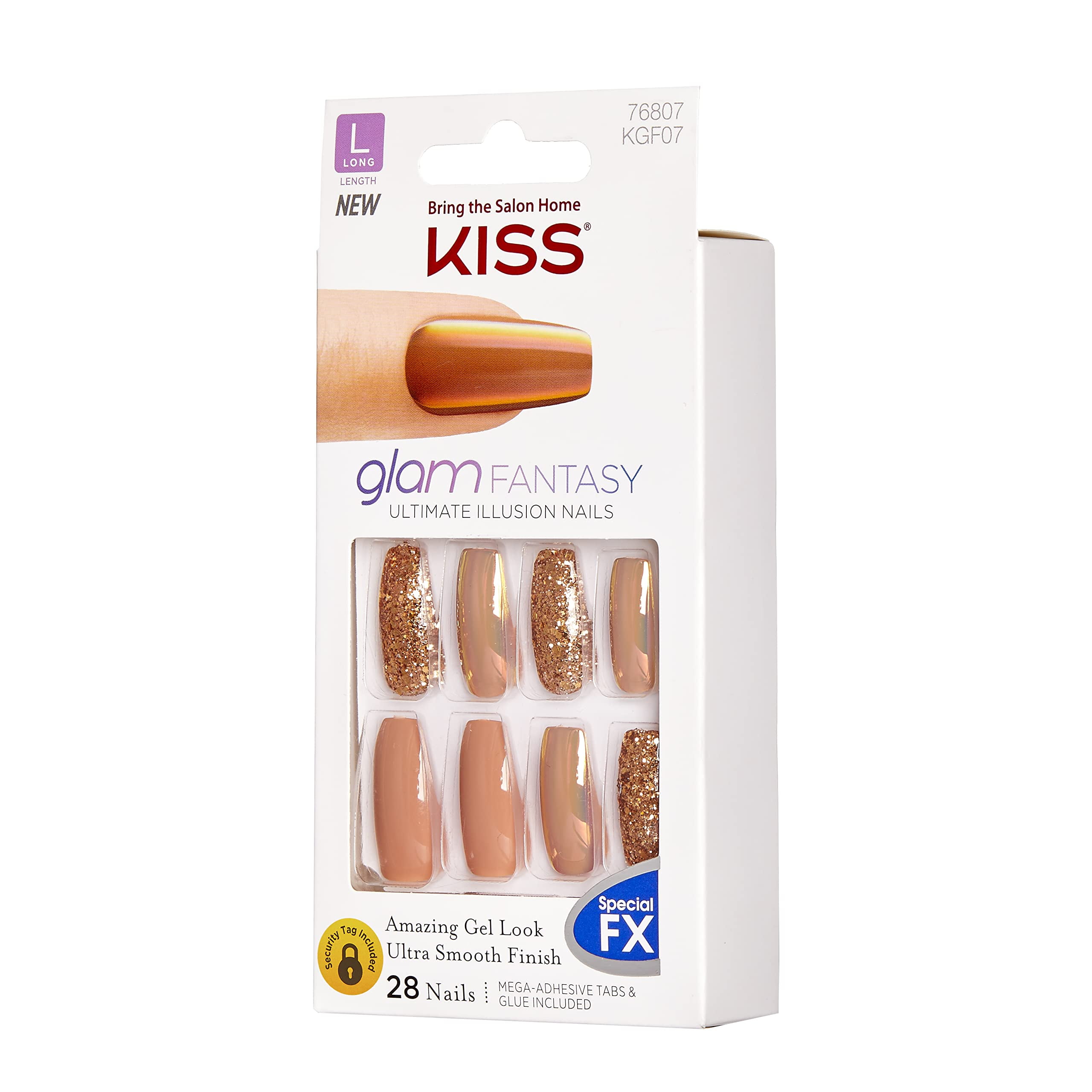 KISS Glam Fantasy Ultimate Illusion Nails, Special FX Fake Gel Nails ...