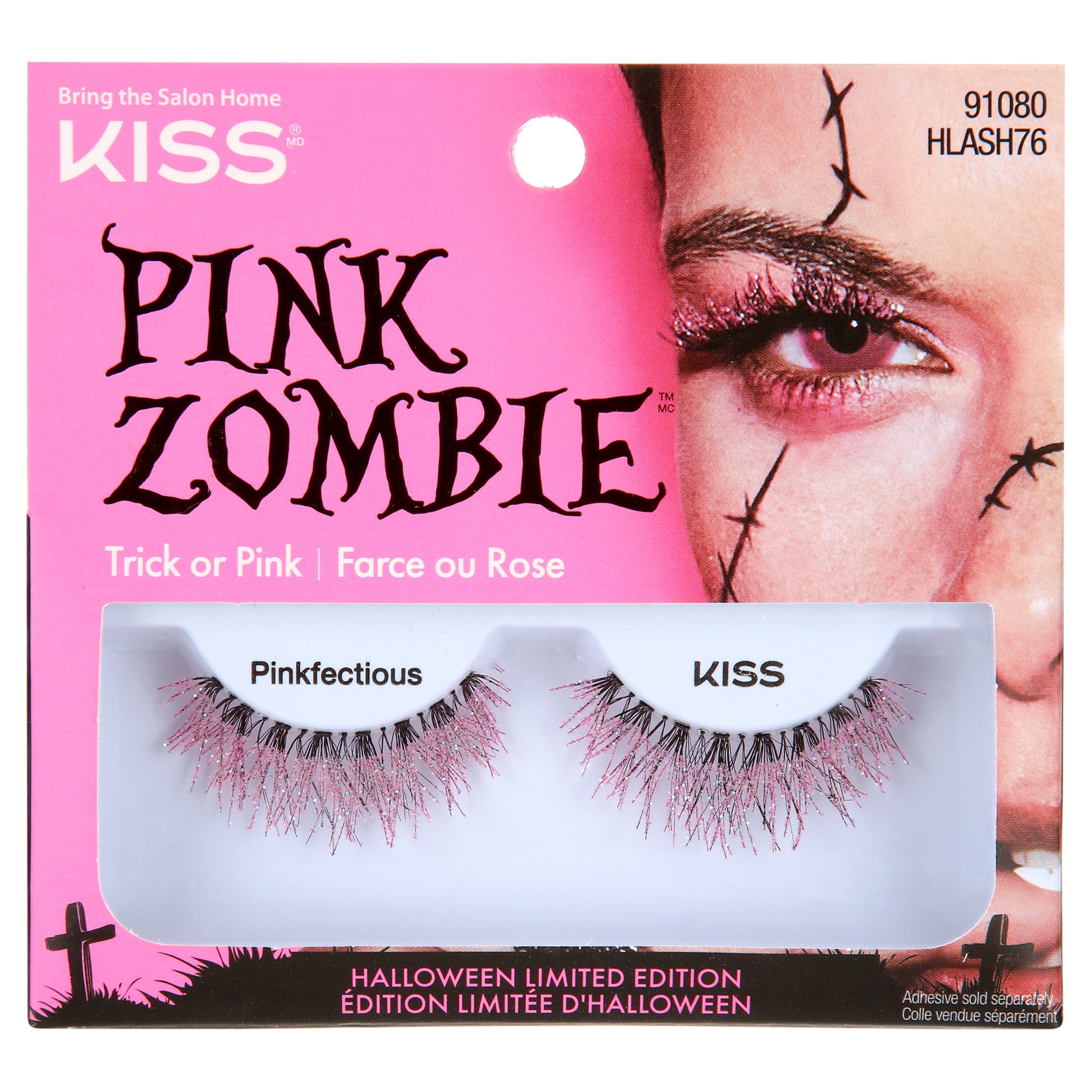 KISS Halloween Limited Edition Pink Zombie False Eyelashes, 1 Pair ...