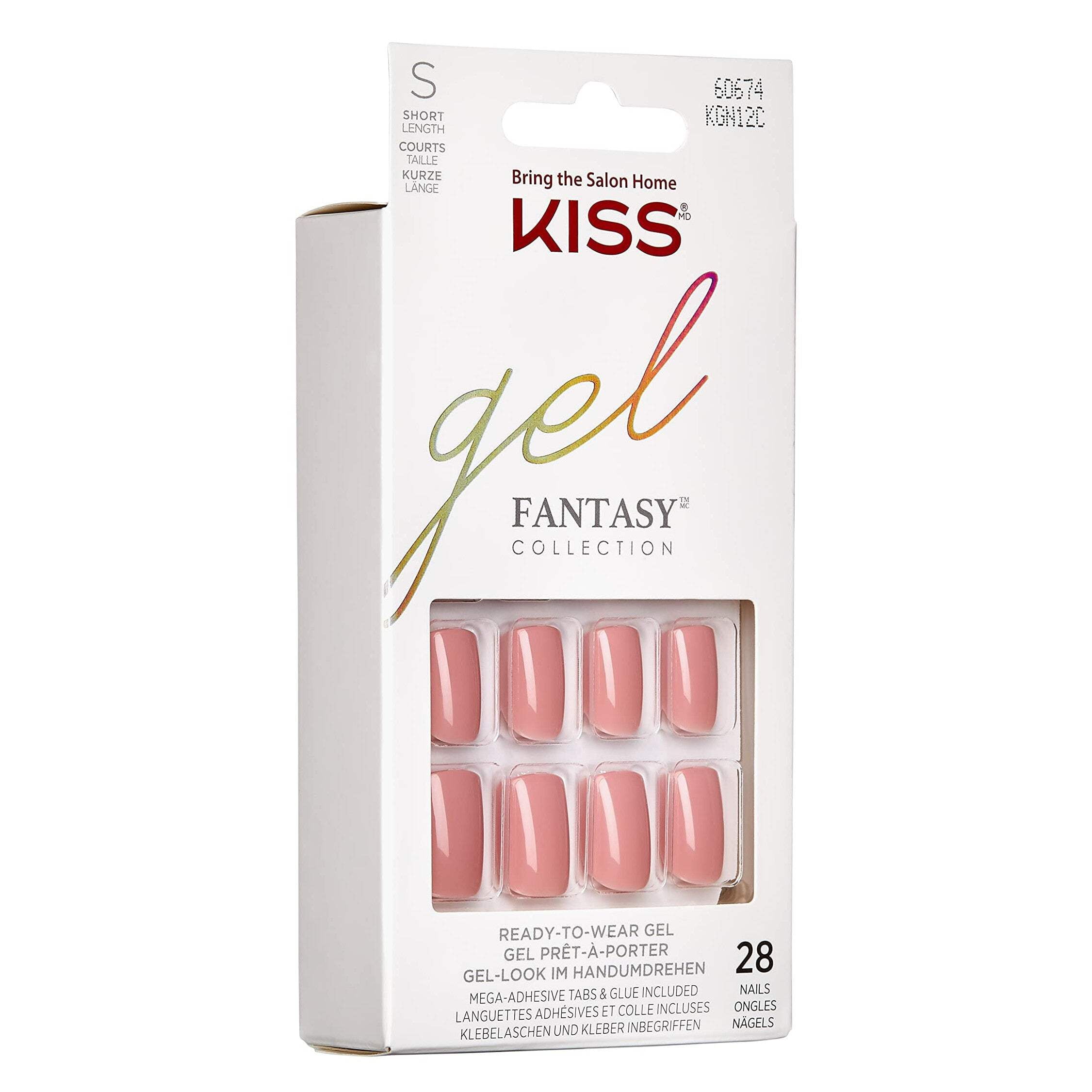 KISS High Volume Gel FS14 Pink 7 Day Long Press Nails - Walmart.com