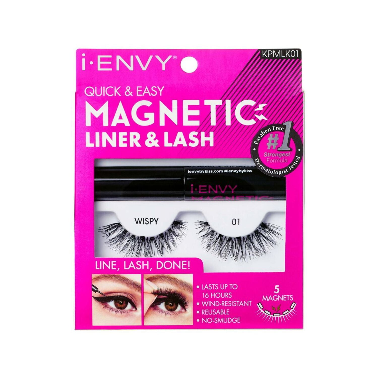 I-Envy Quick Easy Magnetic Liner Lashes - Wispy - Walmart.com