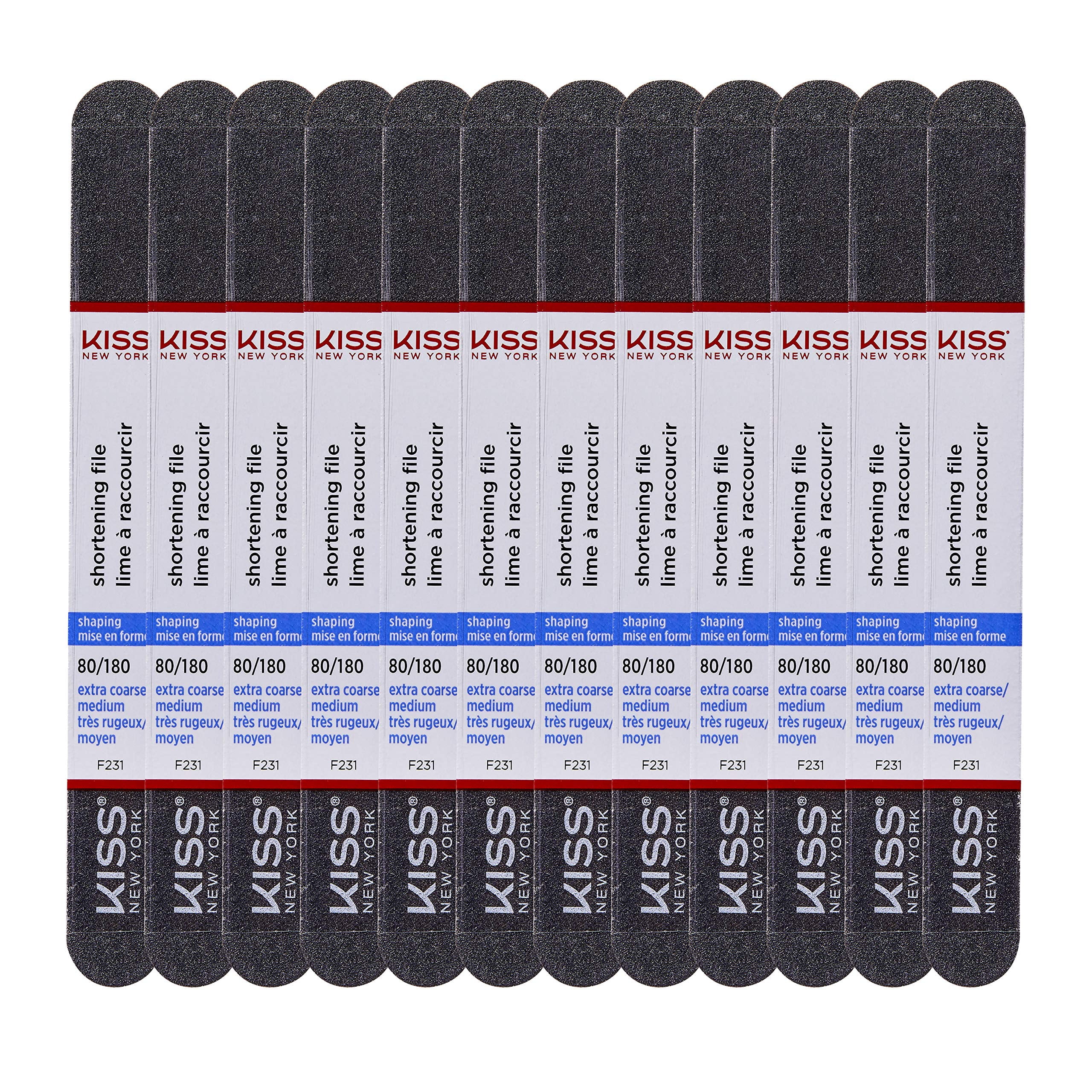 Kiss Shortening file 80 Extra Coarse / 180 Medium F231 - Pack of 12 ...