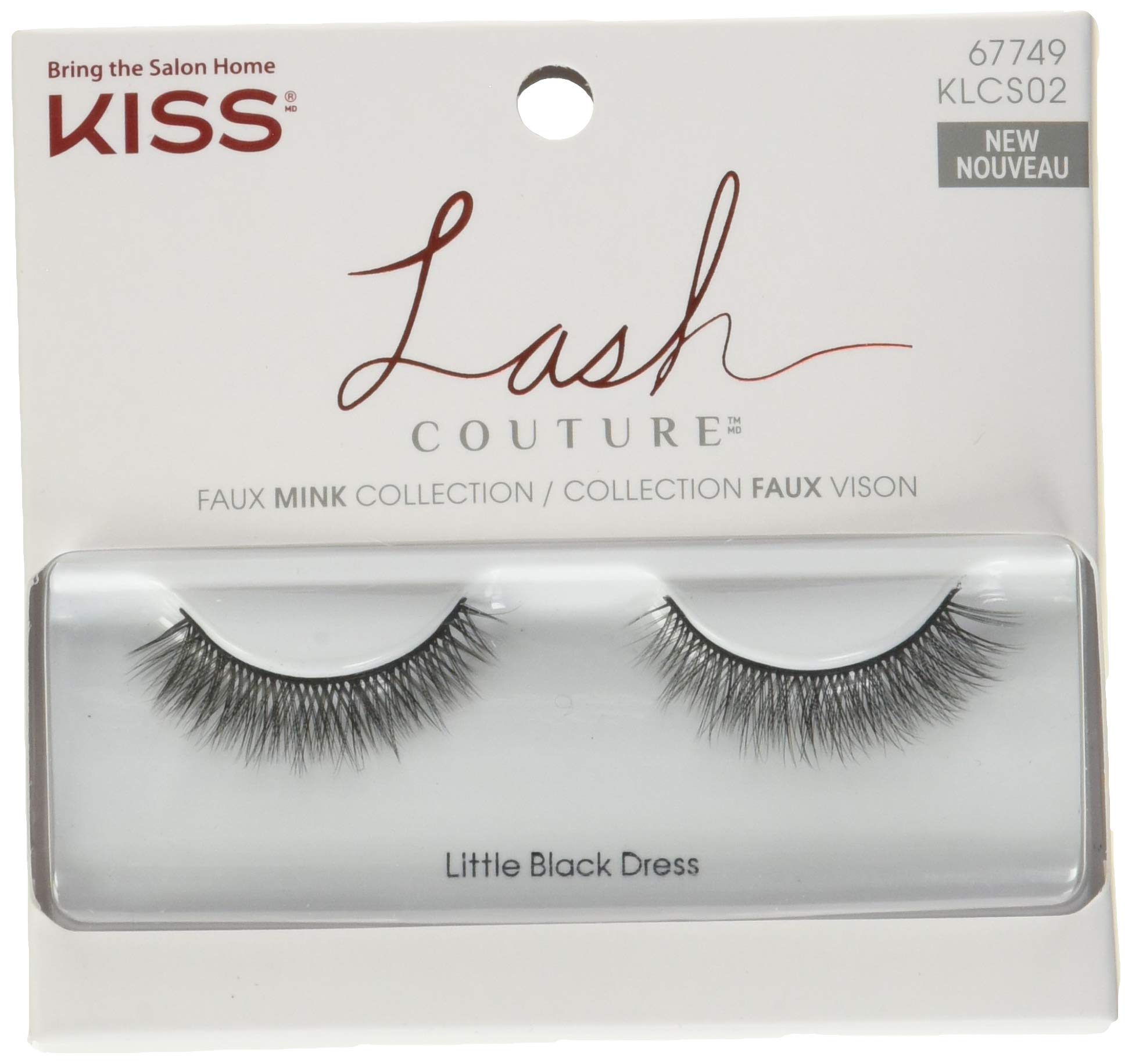KISS Lash Couture Faux Mink False Eyelashes 1-Pack, Knot-Free Lash Band ...