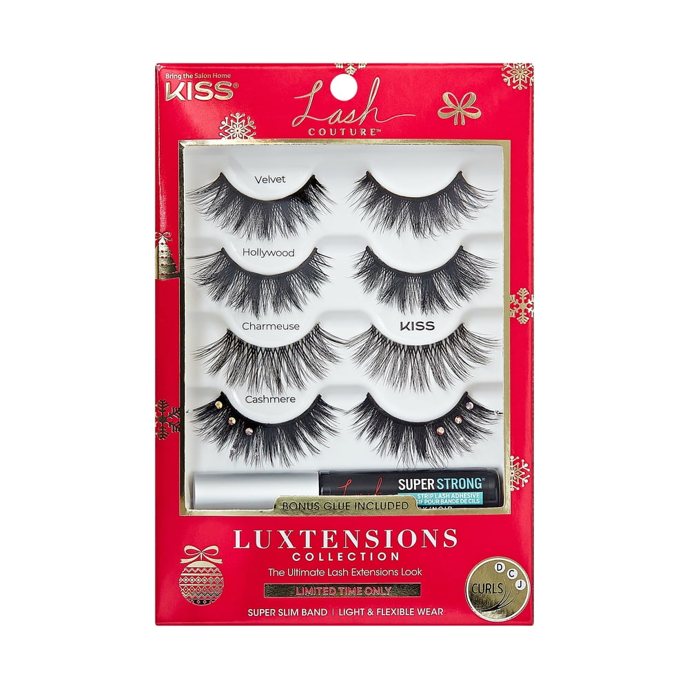 KISS Lash Couture Luxtension, False Eyelashes, Cashmere Jewel, 14mm ...