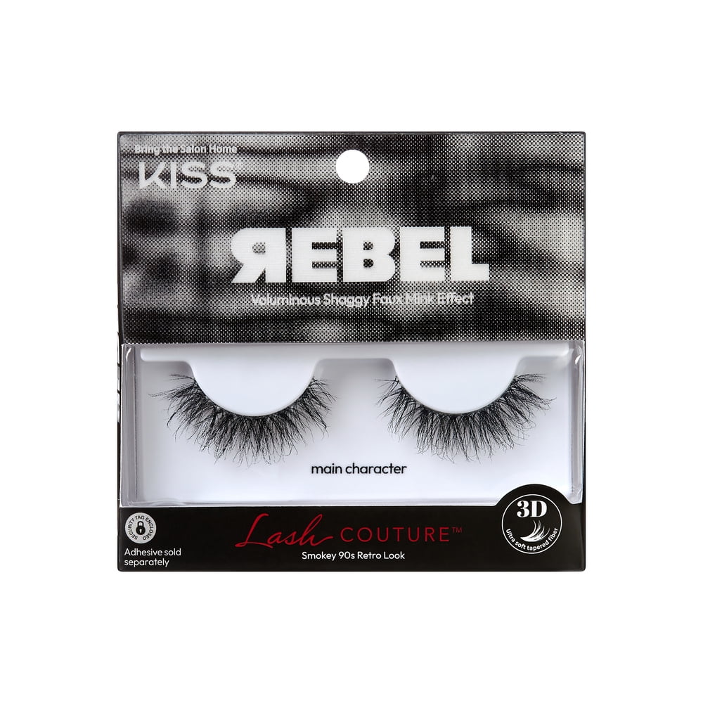 KISS Lash Couture Rebel, False Eyelashes, Main Character, 12 mm, 1 Pair ...