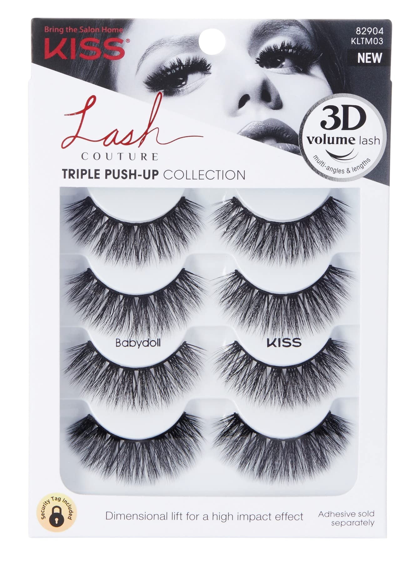 KISS Lash Couture Triple SSF20 Push Up Collection Multipack, 3D Volume ...