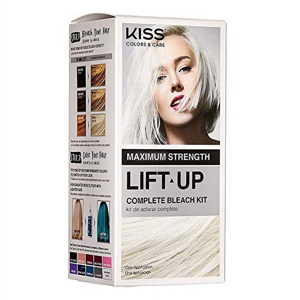 KISS Lift Up Complete Hair Bleach & Icy Silver Toner Kit, Gentle ...