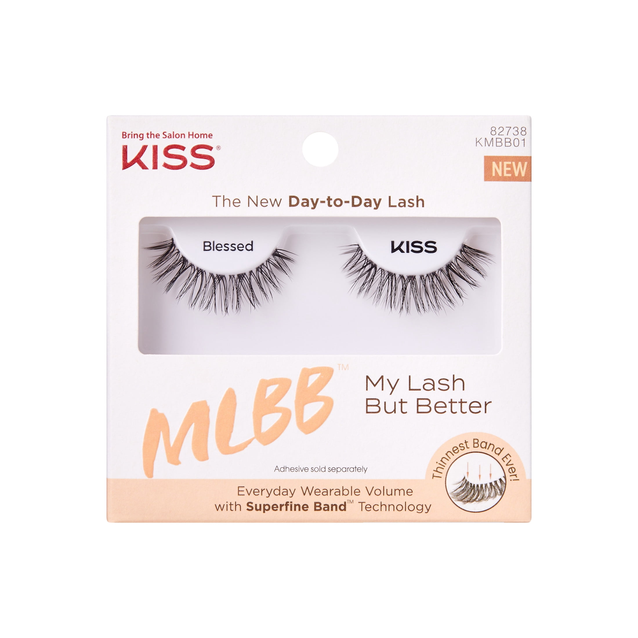 Kiss My Lash But Better Day-To-Day False Eyelashes, Style 'Blessed’, 1 ...