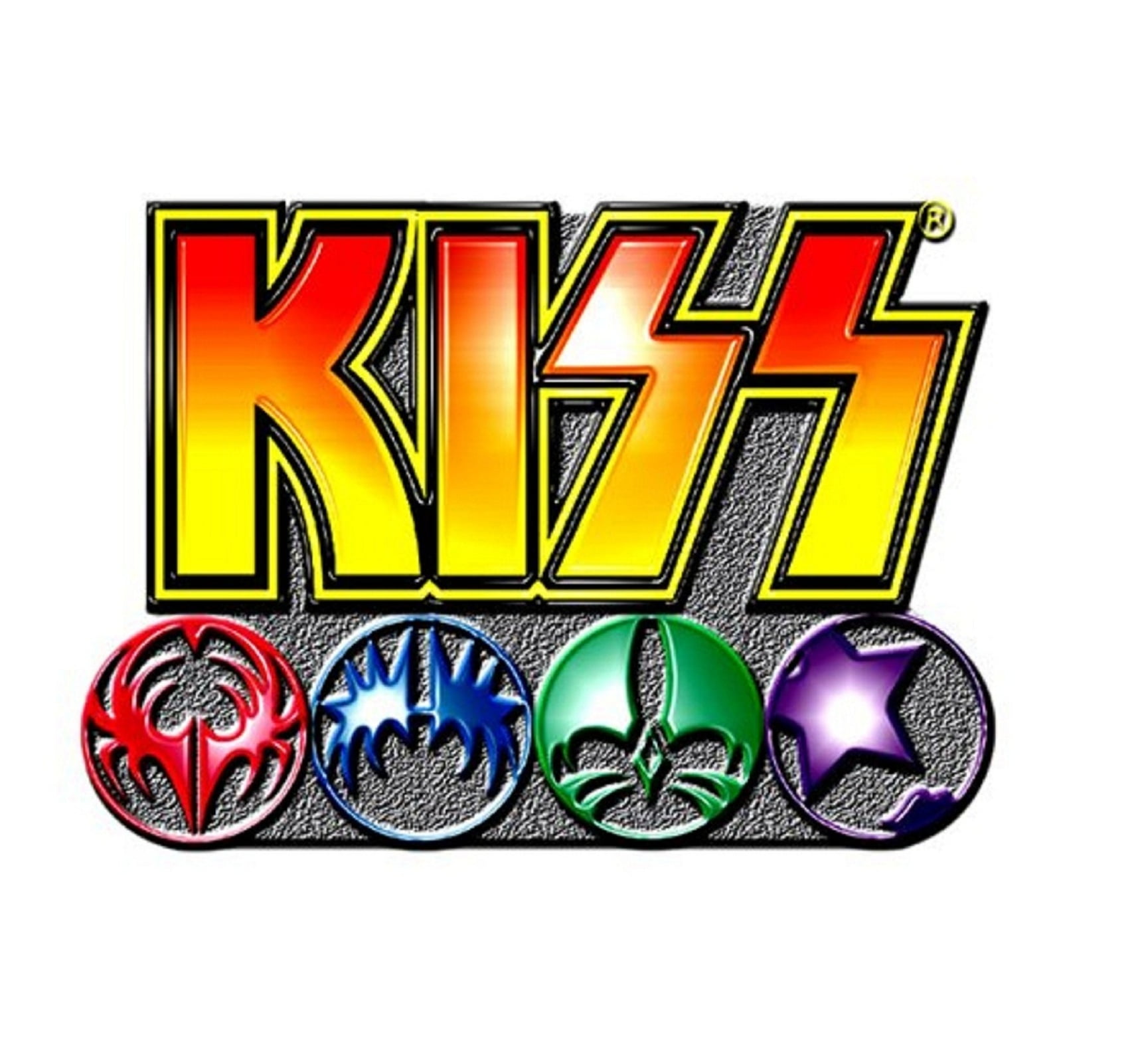 KISS Pin Badge band Logo and Icons new Official metal Lapel - Walmart.com