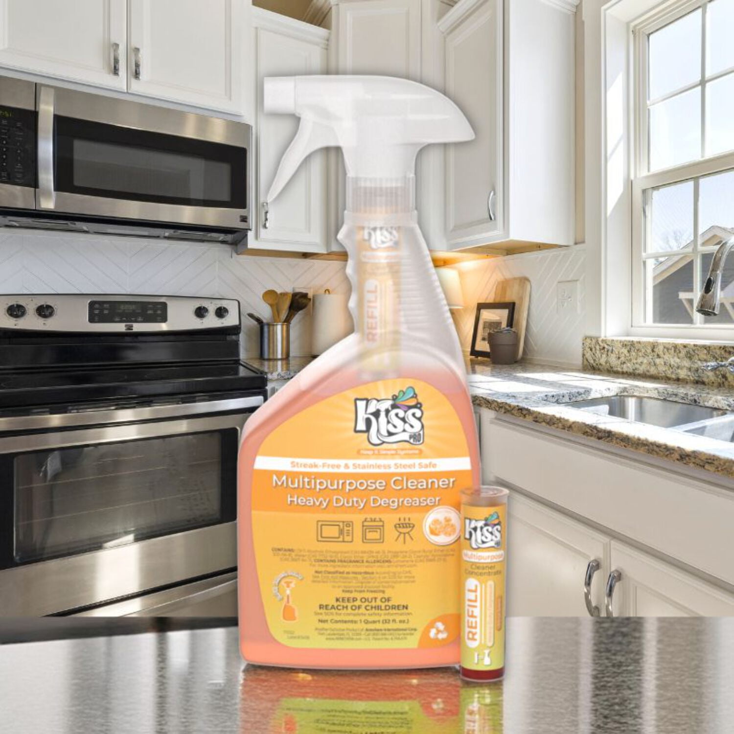 KISS Pro Multi-Purpose Cleaner Degreaser 10ml Cartridges (2 Pack) - 64oz Total - Walmart.com