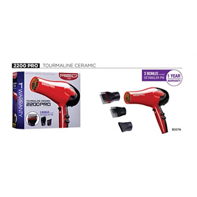 RED KISS Tourmaline Ceramic 2200 PRO Hair Dryer Professional For Silky ...