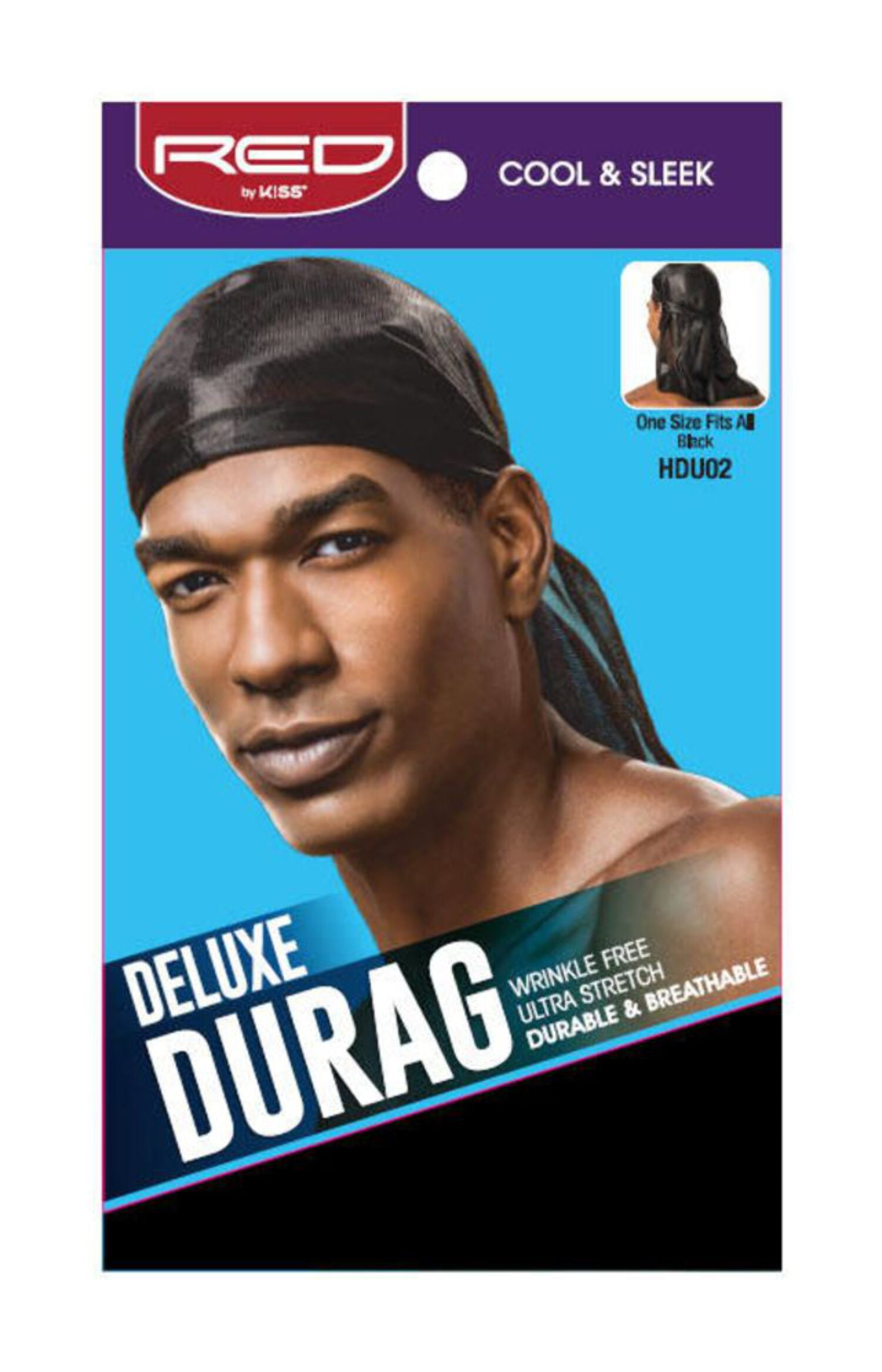 KISS - RED DELUXE DURAG BLACK - Walmart.com