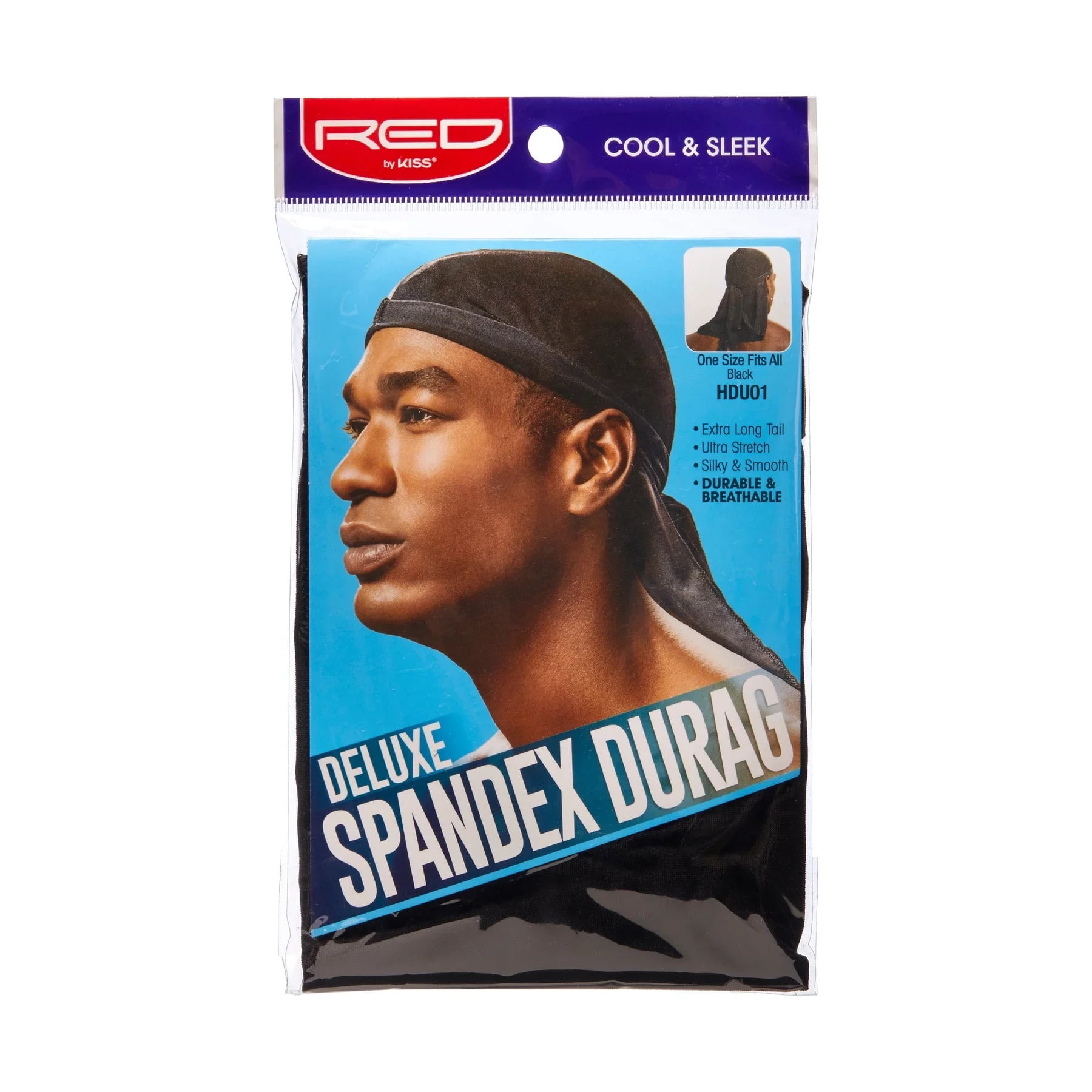 KISS - RED DELUXE SPANDEX DURAG BLACK - Walmart.com