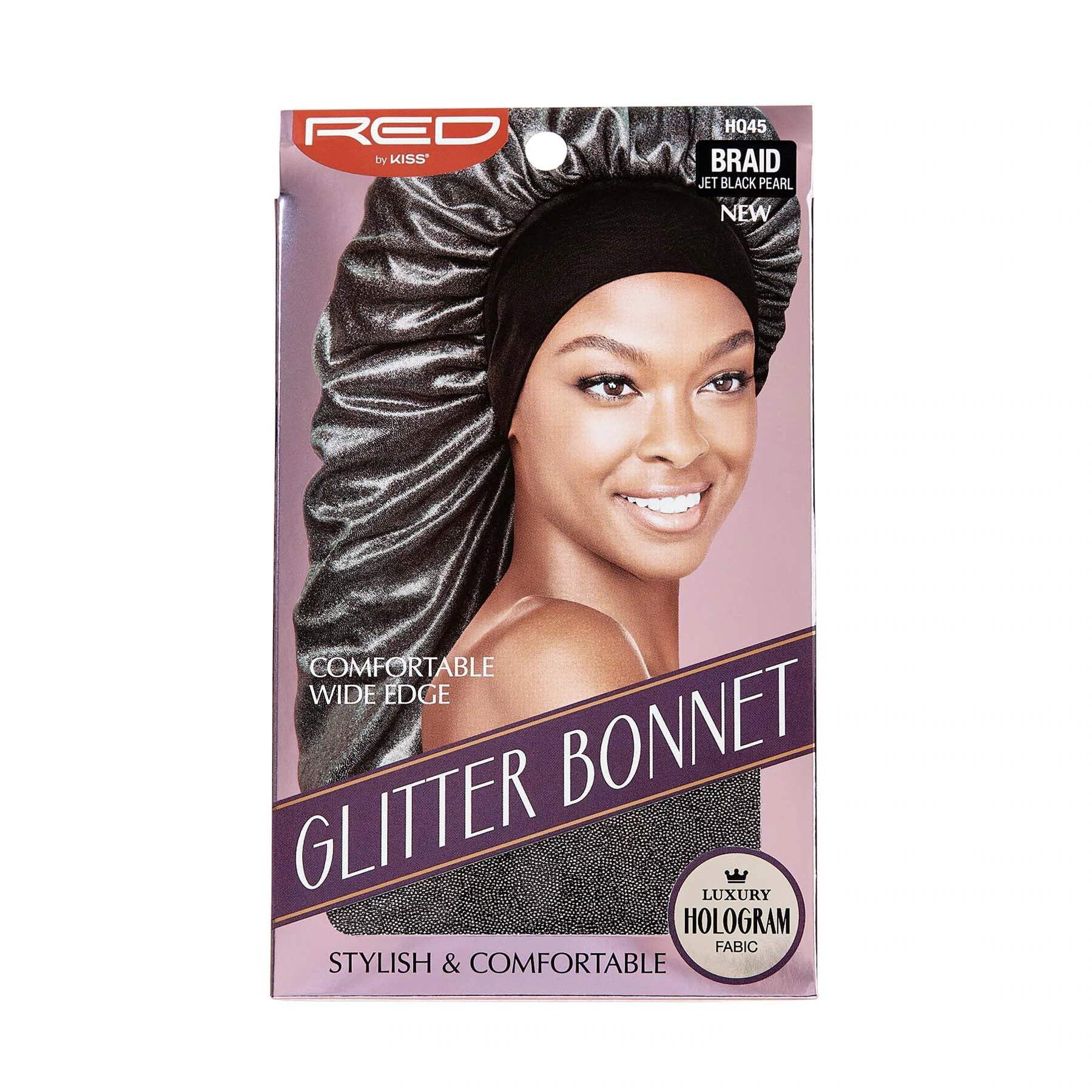 KISS - RED GLITTER BRAID BONNET JET BLACK - Walmart.com