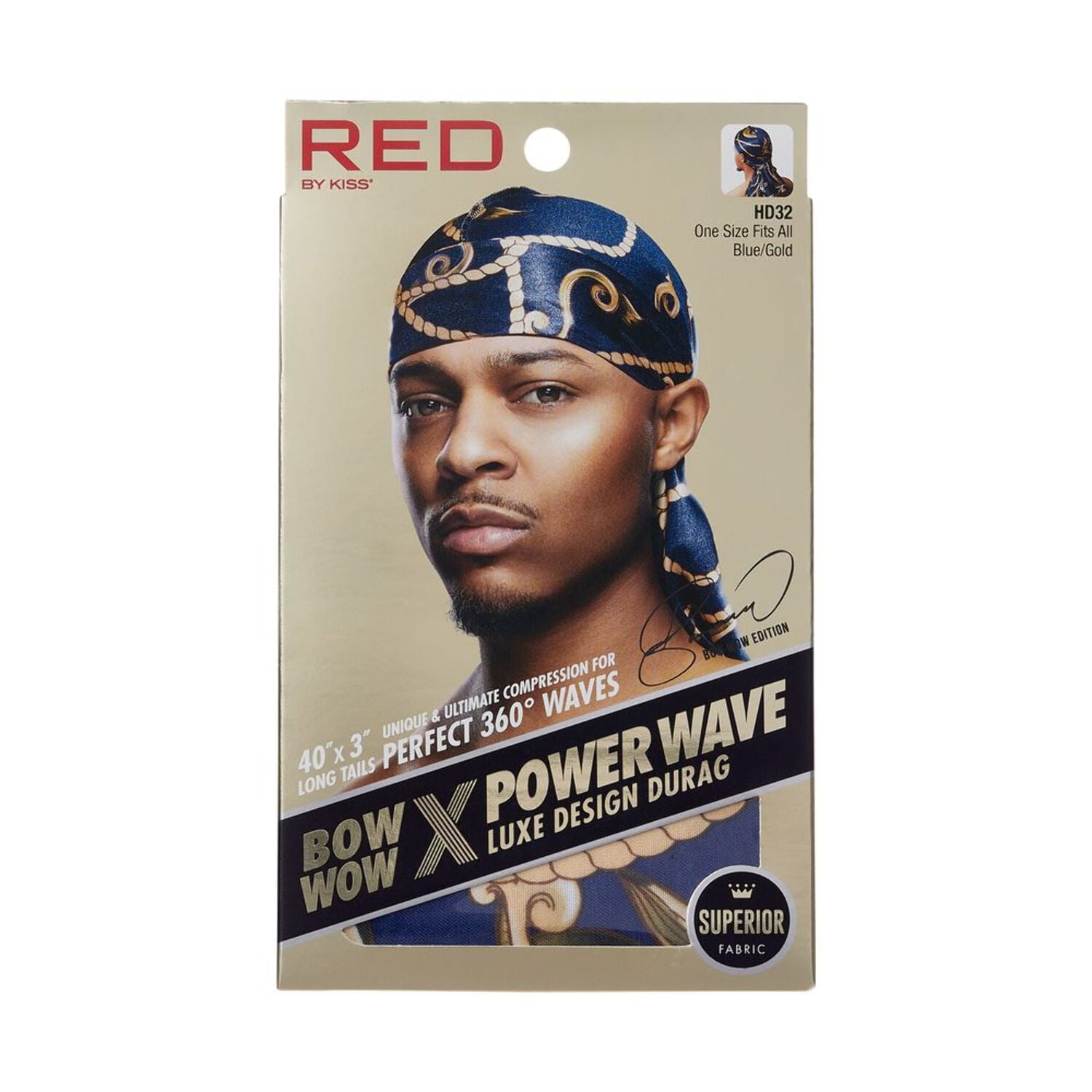 KISS - RED LUXE DURAG BLUE GOLD - Walmart.com