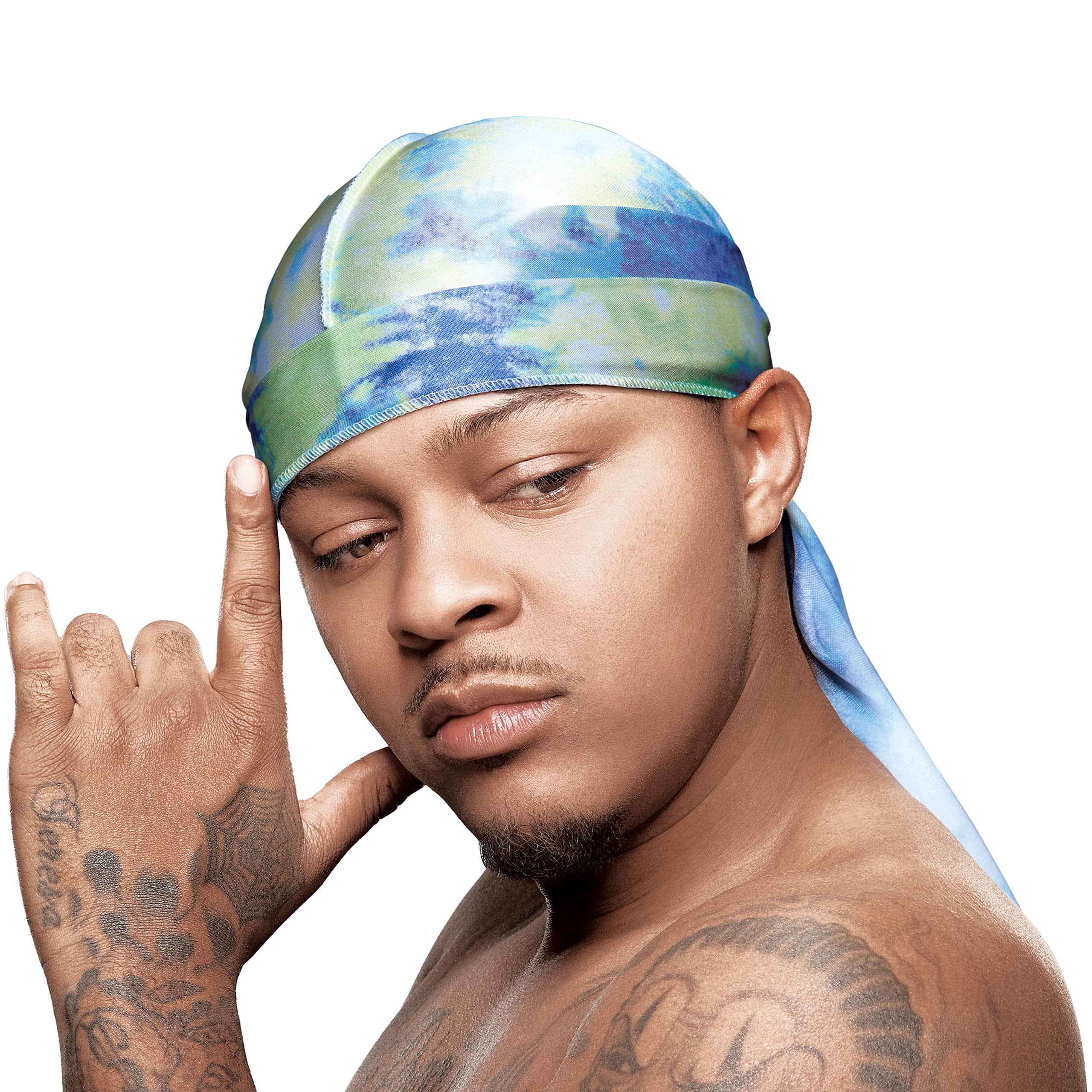 RED by Kiss Bow Wow X Power Wave Tie Dye Silky Durag for Men Waves ...