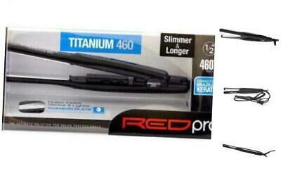 KISS RED PRO HYBRID TITANIUM 1/2" FLAT IRON W/FREE 2oz. ARGAN OIL ...