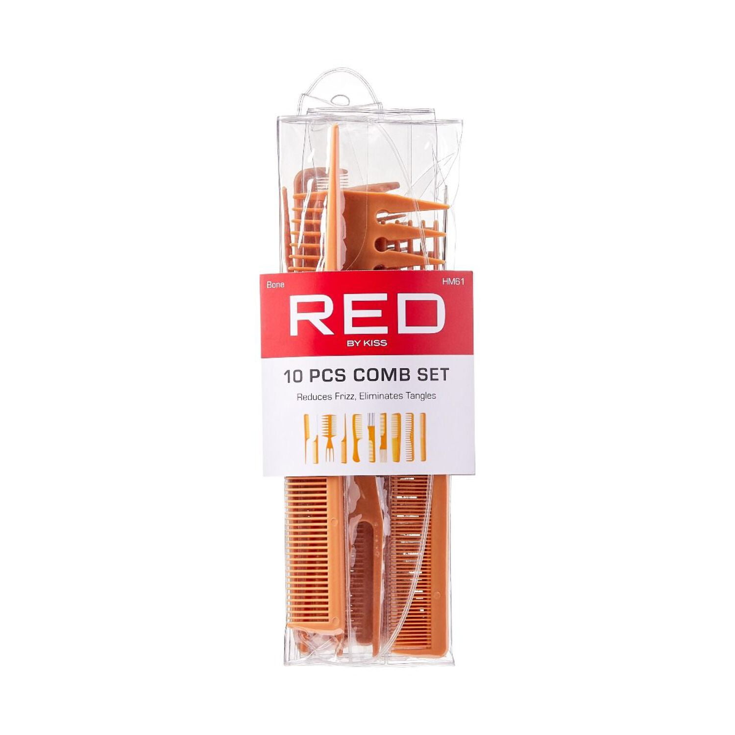 Red by Kiss Comb Set - 10 pcs - Bone - Walmart.com