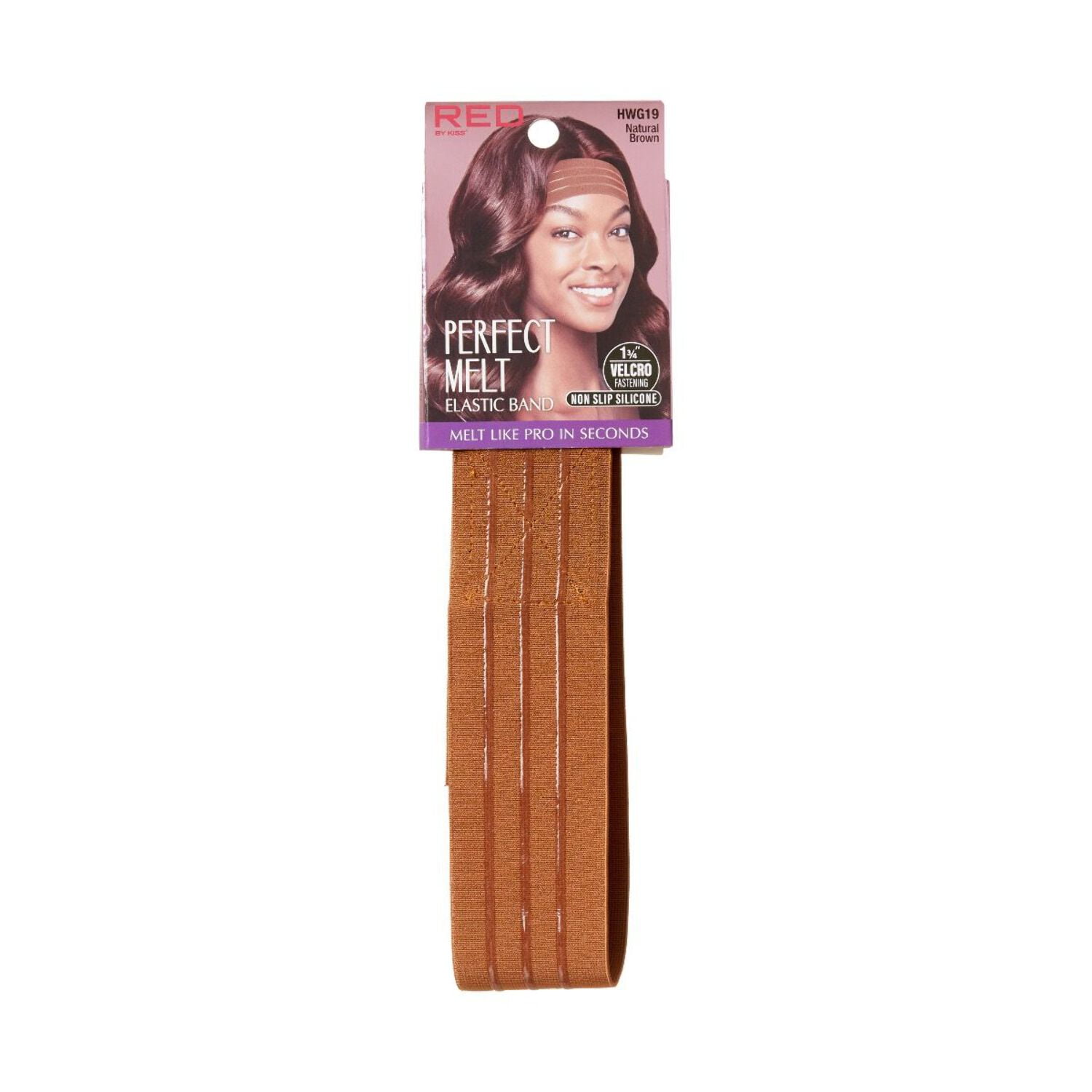 KISS - RED Perfect Melt Elastic Band 1 1/4" Velcro Natural Brown ...